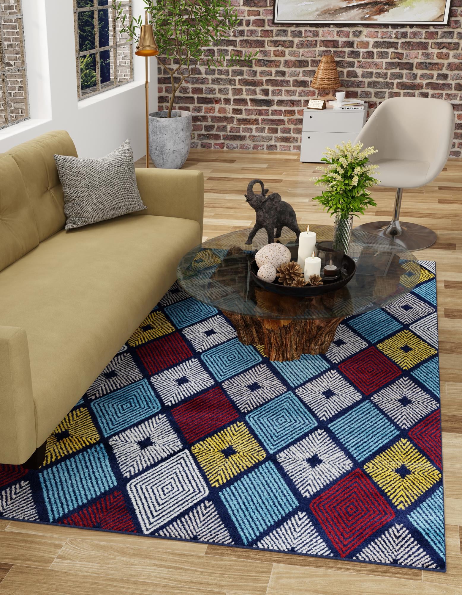 Multicolor 6' 1 x 9' Laguna Rug | Rugs.com