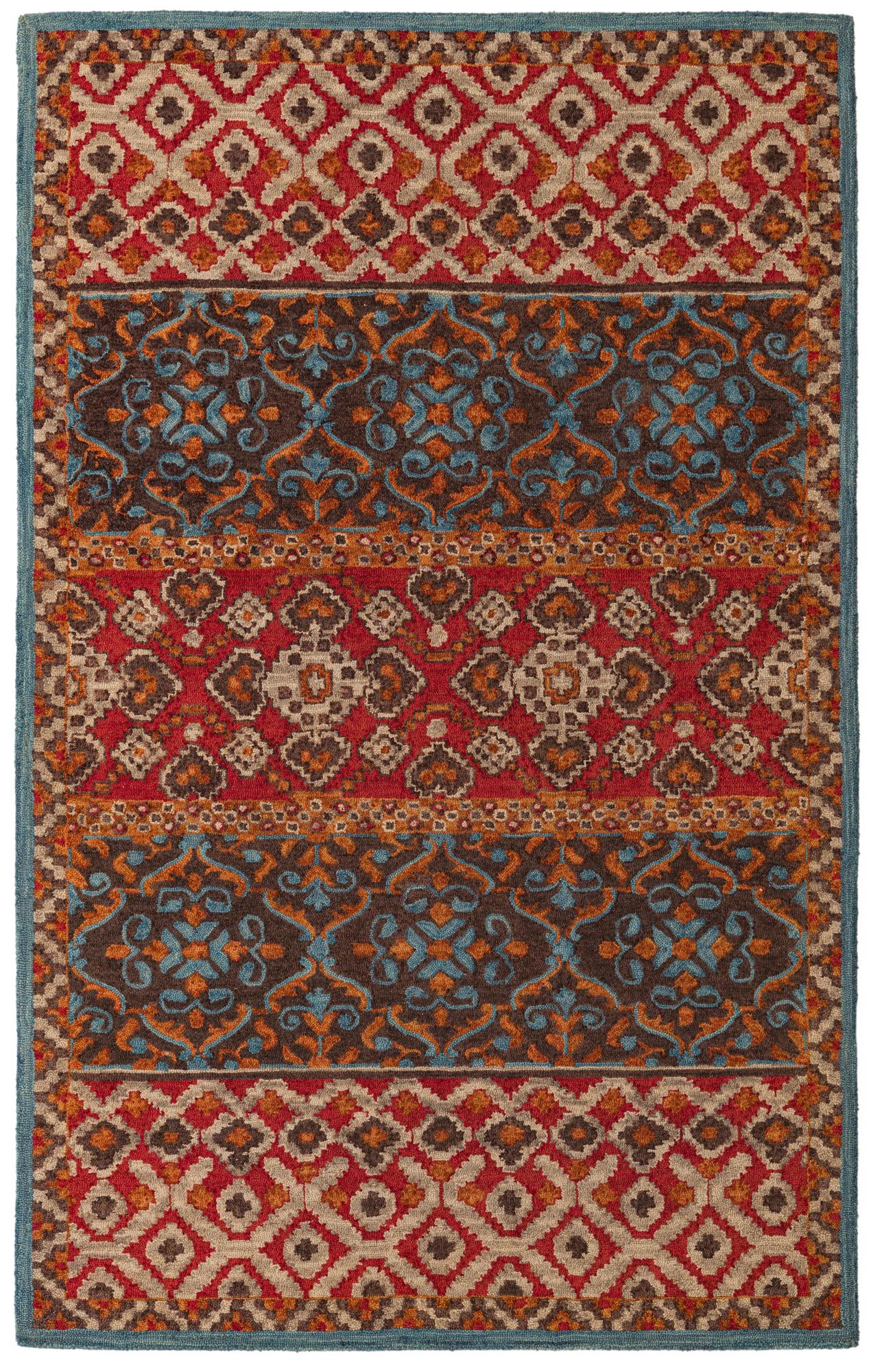 Multicolor 5' x 8' Luna Wool Rug | Rugs.com