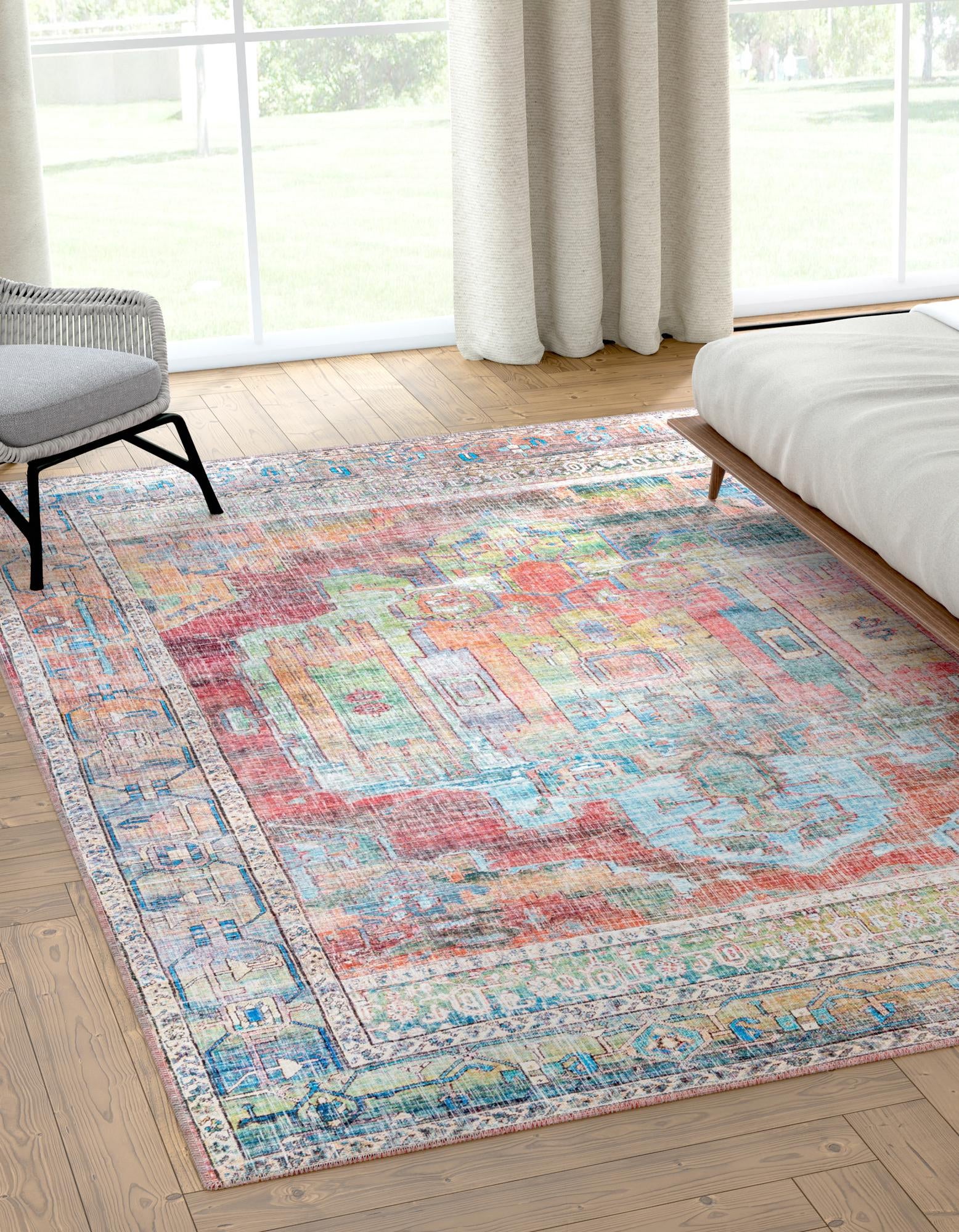 Multicolor 7' 10 x 10' Washable Maahru Rug | Rugs.com
