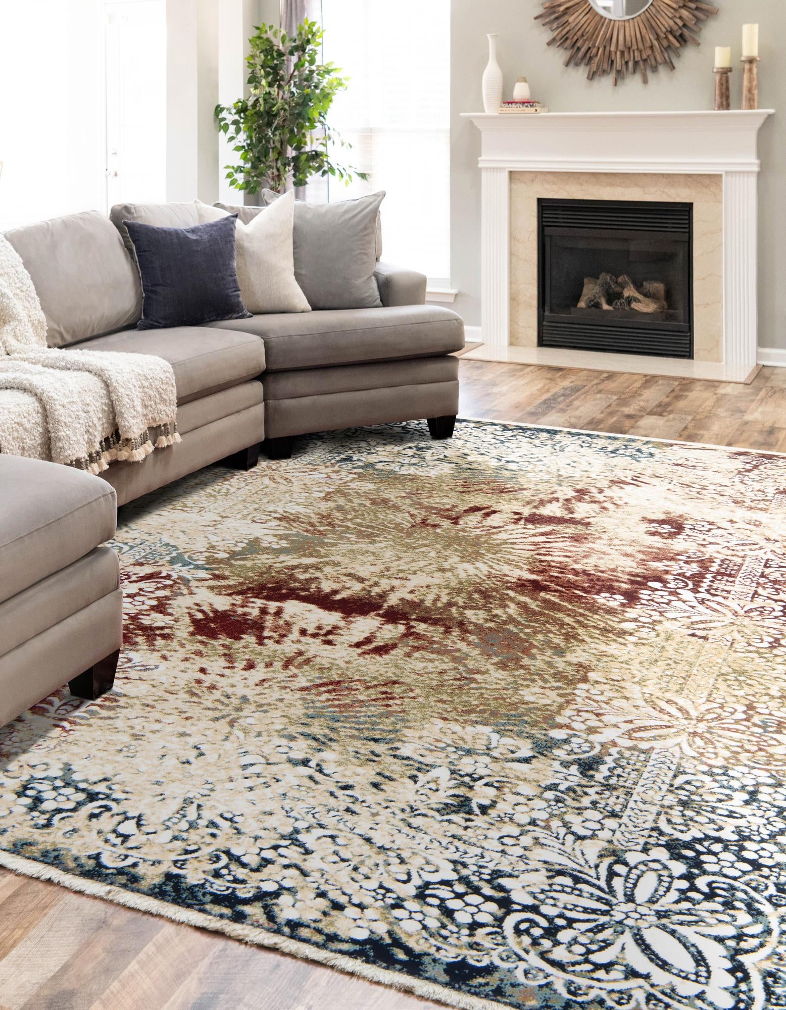 Multicolor 7' 10 x 10' Nain Design Rug | Rugs.com