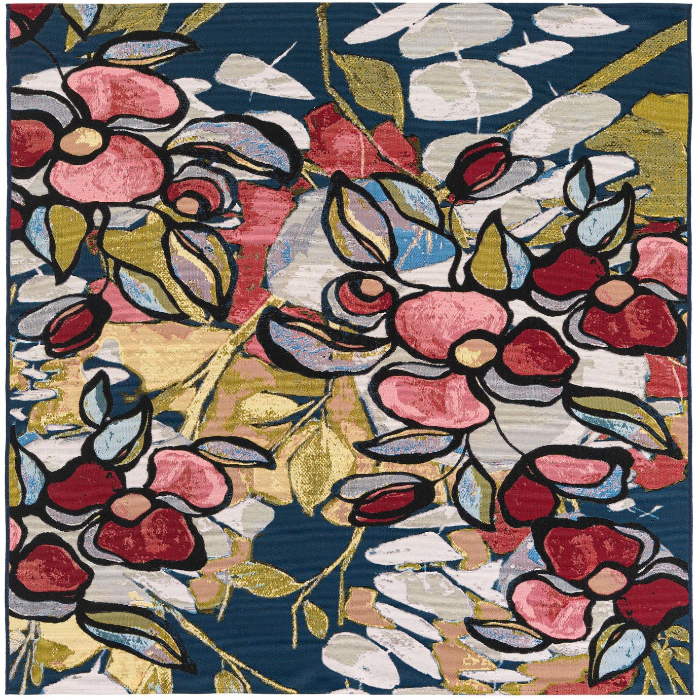 Multicolor 5' 2 x 7' 7 Botanical Outdoor Rug | Rugs.com