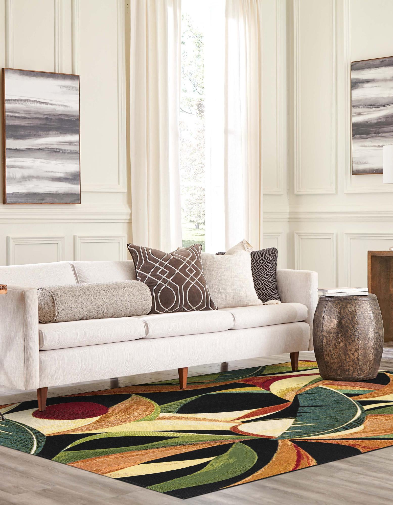 Multicolor 6' x 9' Botanical Outdoor Rug | Rugs.com