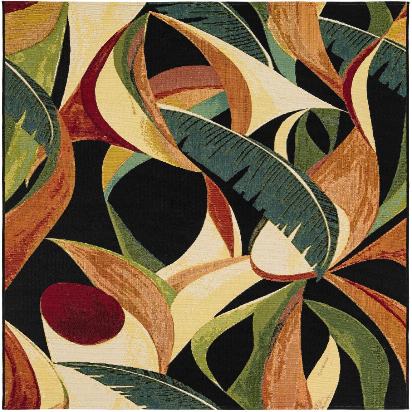 Multicolor 5' x 8' Botanical Indoor / Outdoor Rug | Rugs.com
