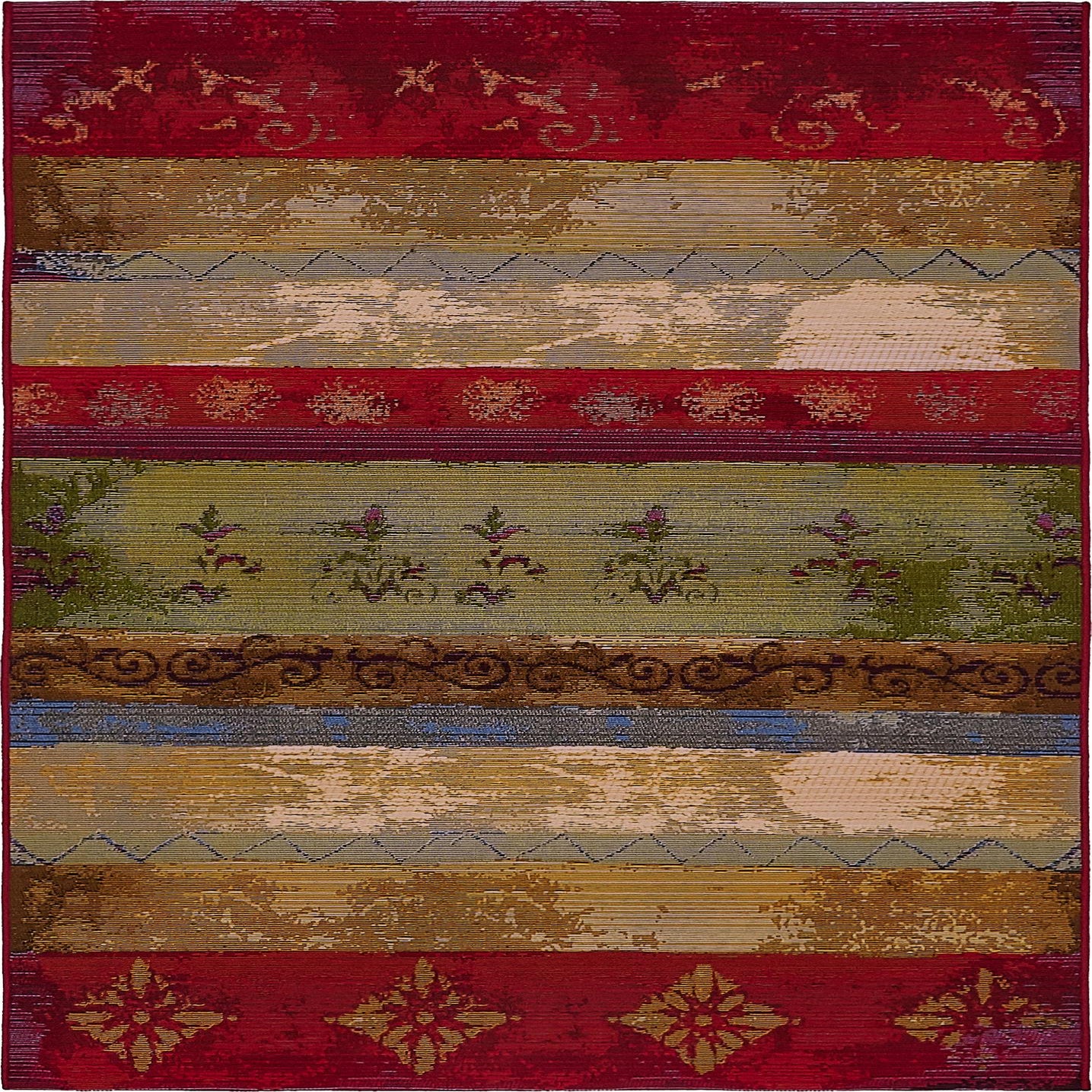 Multicolor 4' x 6' Modern Indoor / Outdoor Rug | Rugs.com