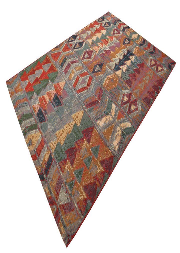 Multicolor 6' x 9' Washable Modern Indoor / Outdoor Rug | Rugs.com