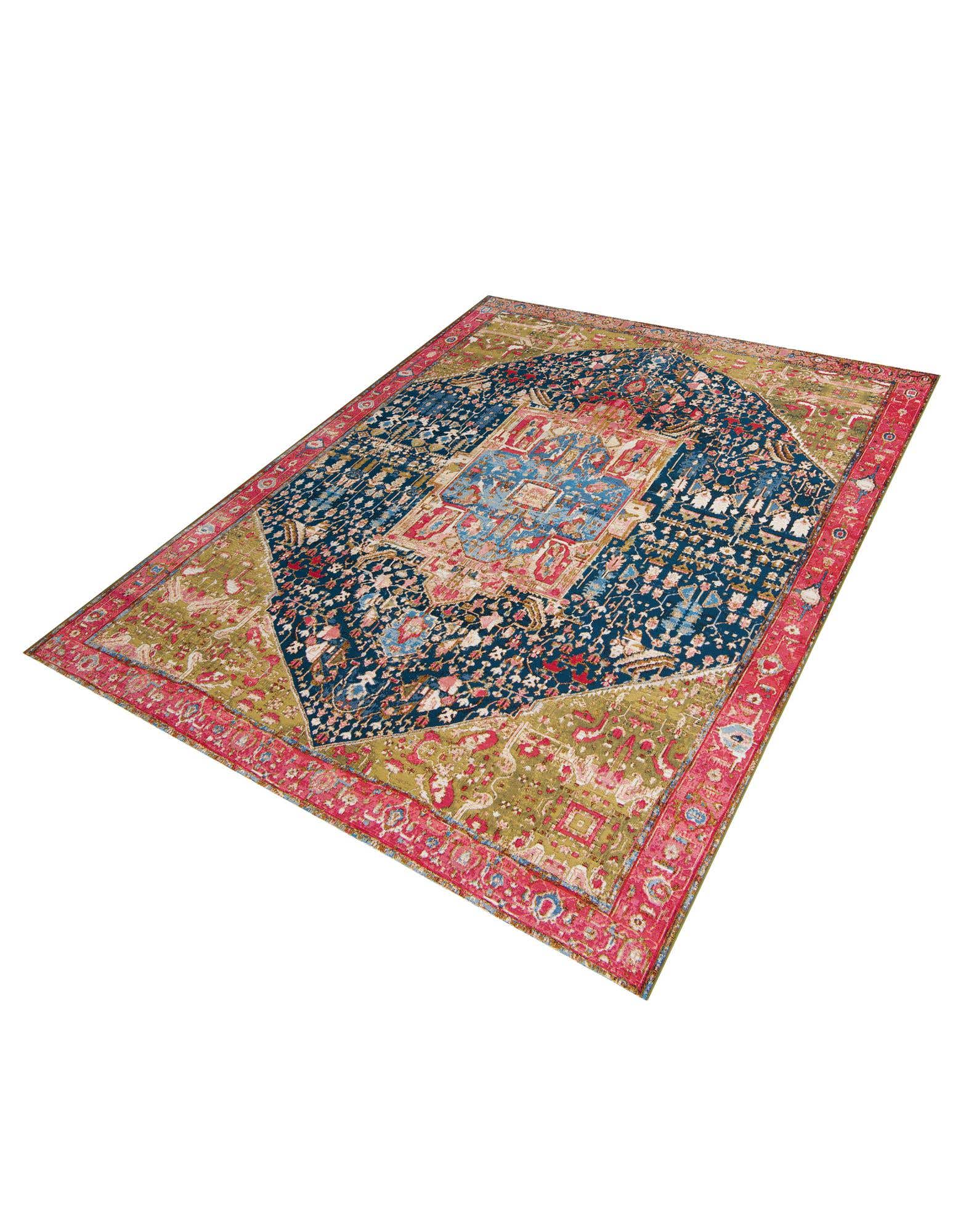 Multicolor 10' x 12' Washable Traditional Indoor / Outdoor Rug | Rugs.com