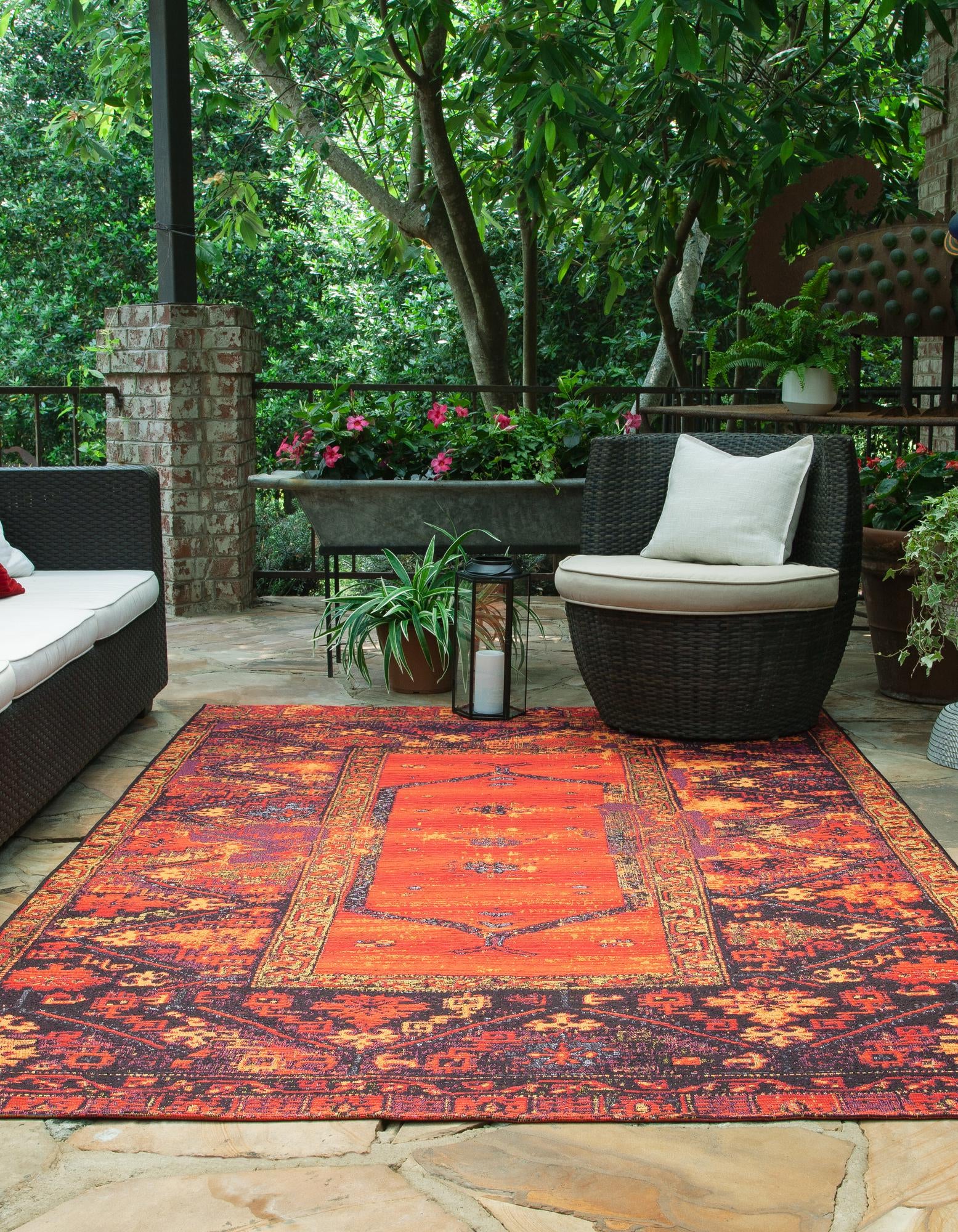 Multicolor 6' x 9' Tribal Indoor / Outdoor Rug | Rugs.com