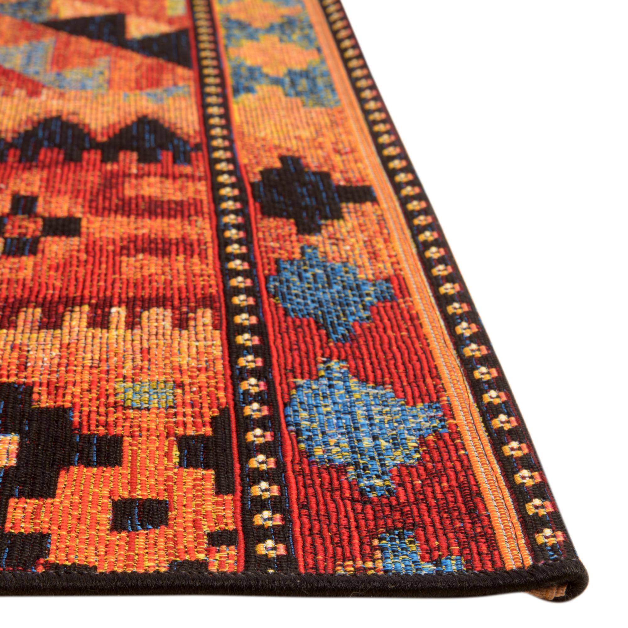 Multicolor 7' x 10' Tribal Indoor / Outdoor Rug | Rugs.com