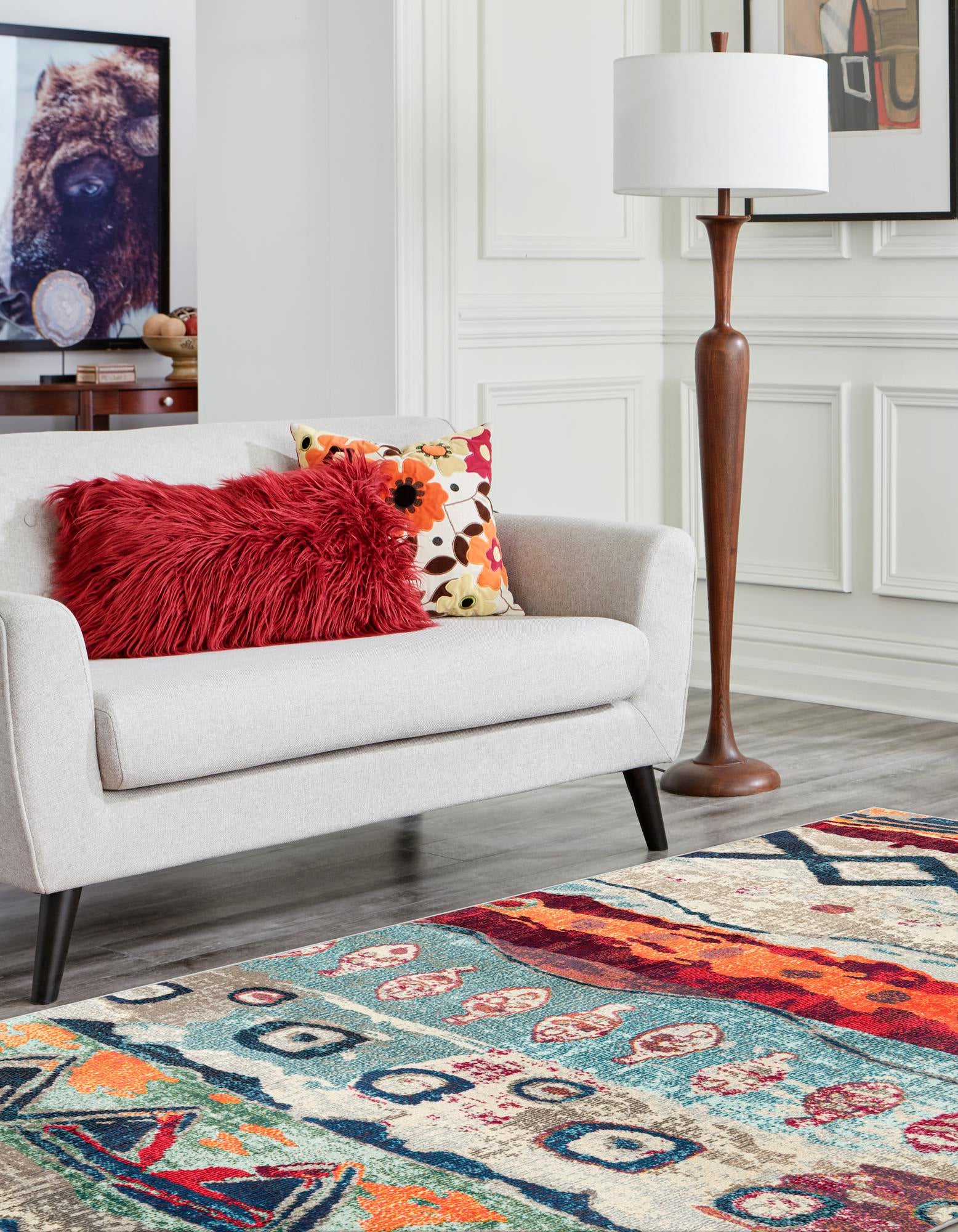 Multicolor 4' x 6' Vivid Rug | Rugs.com