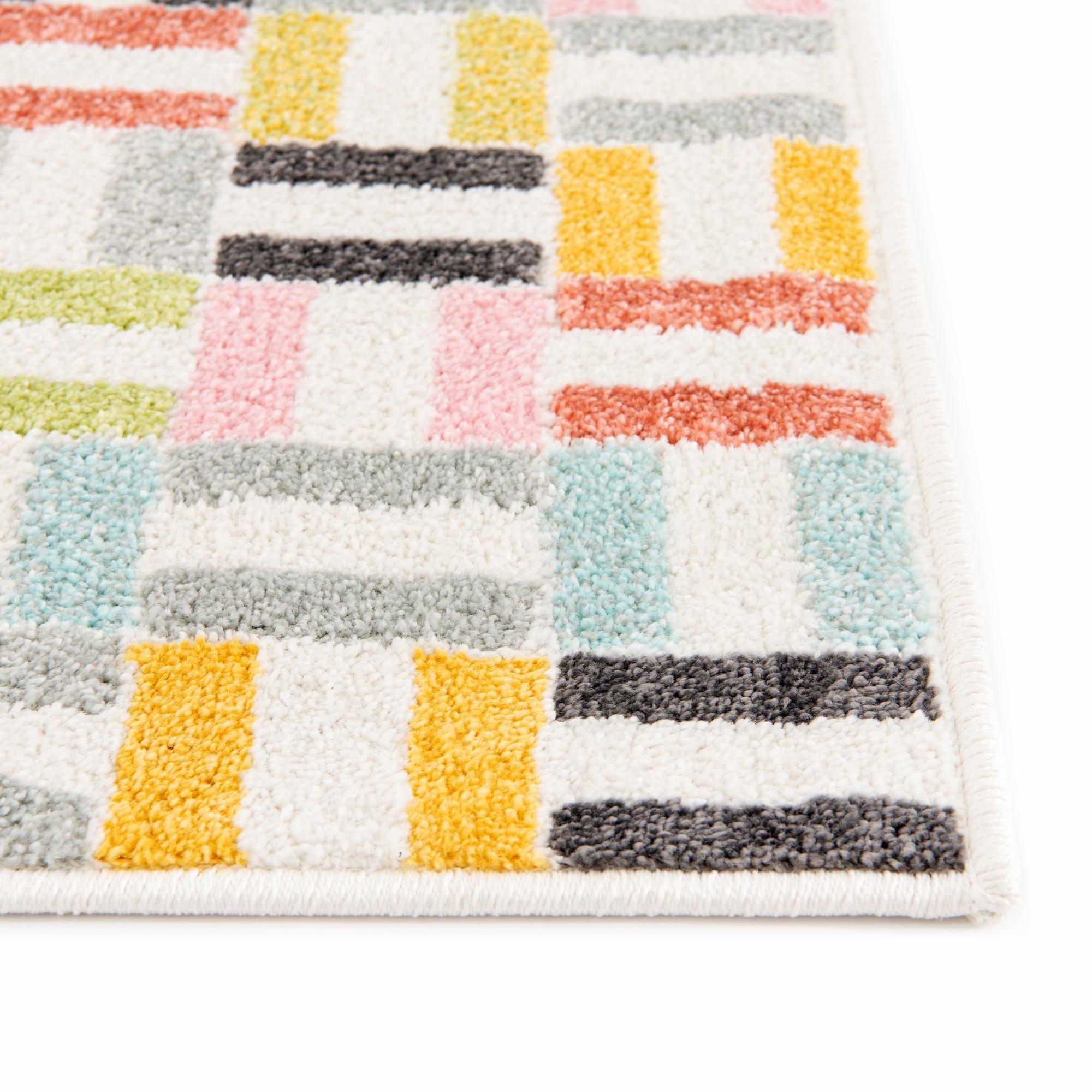 Multicolor 7' 10 x 10' Checkered Whimsy Kids Rug | Rugs.com