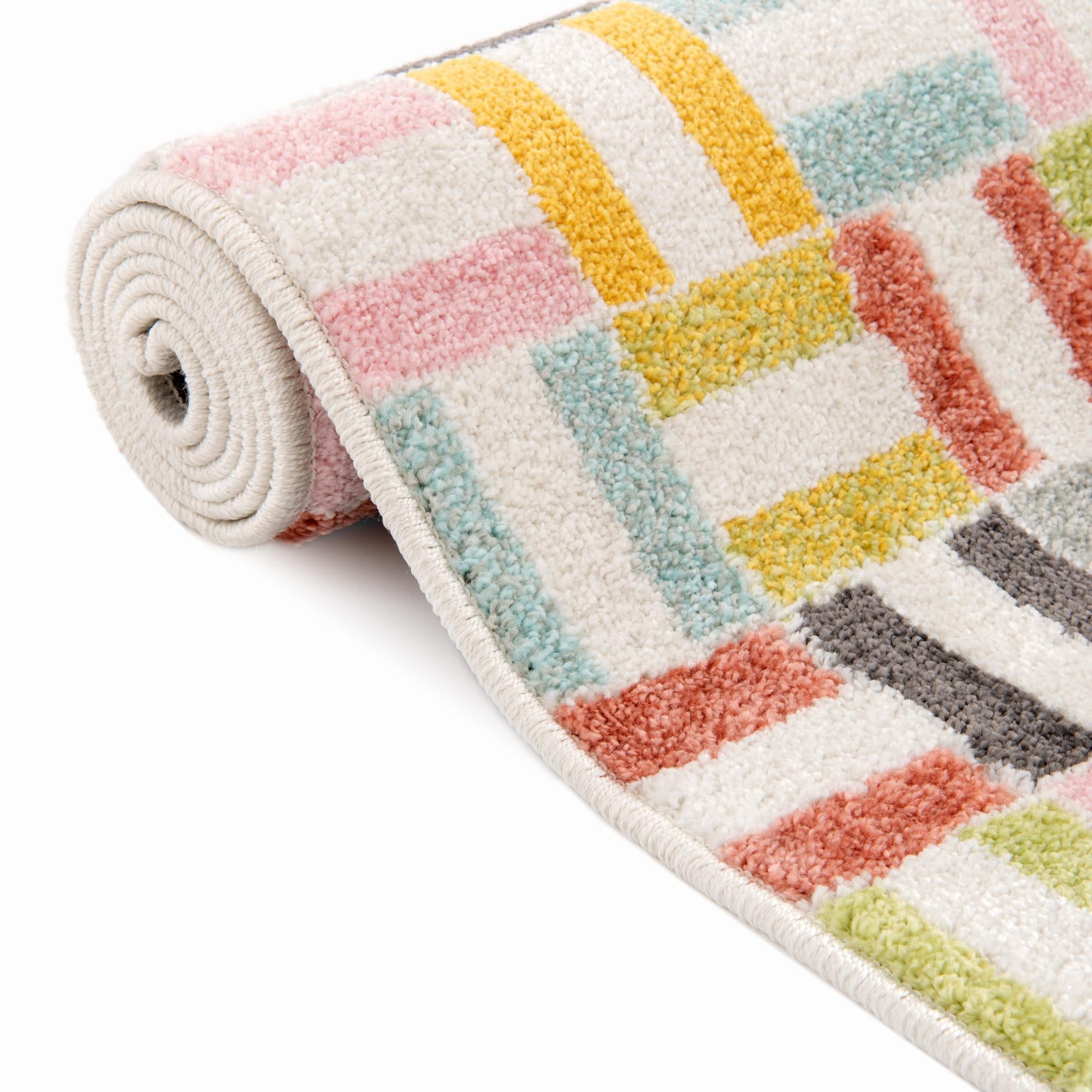 Multicolor 7' 10 x 10' Checkered Whimsy Kids Rug | Rugs.com