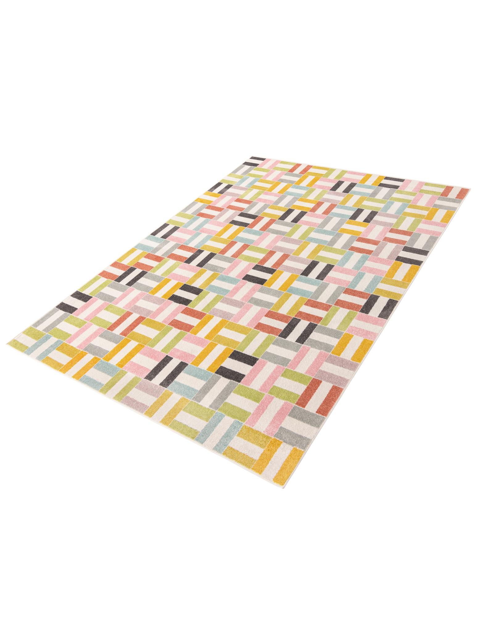Multicolor 7' 10 x 10' Checkered Whimsy Kids Rug | Rugs.com