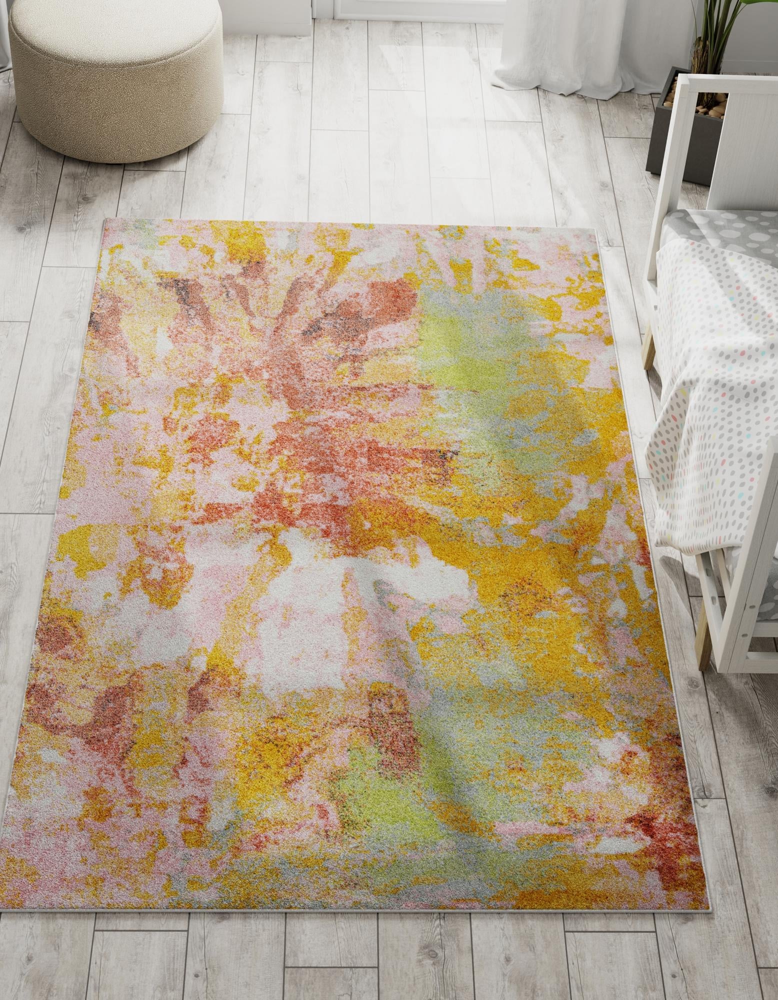 Multicolor 4' 1 x 6' 1 Abstract Whimsy Kids Rug | Rugs.com