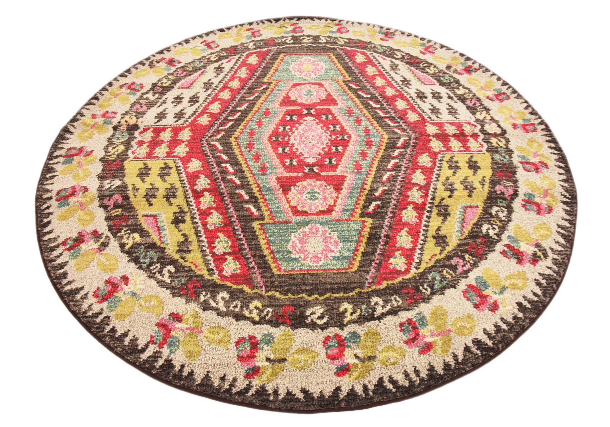 Multicolor 6' x 6' Mesa Round Rug | Rugs.com