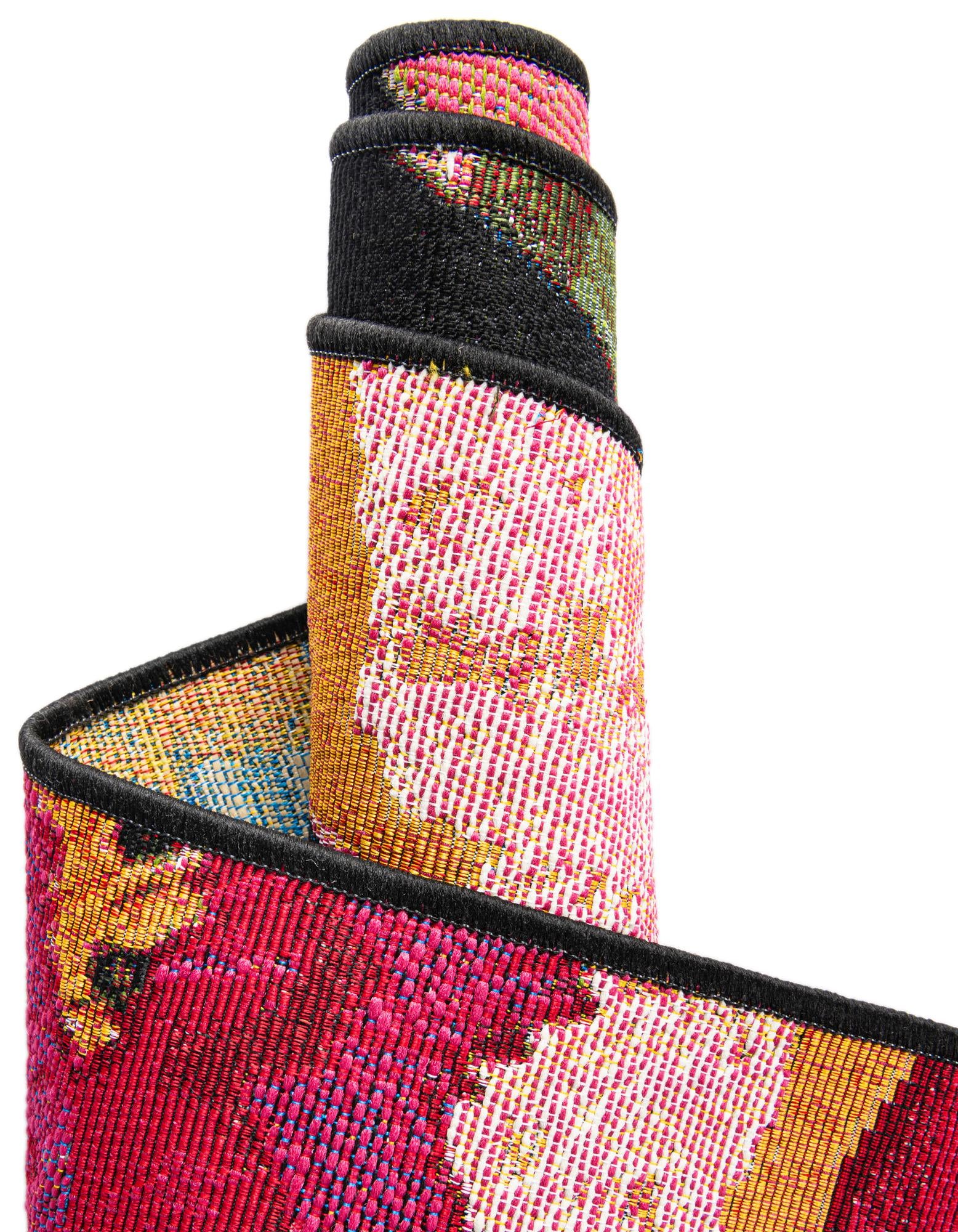 Multicolor 3' x 3' Botanical Indoor / Outdoor Round Rug | Rugs.com