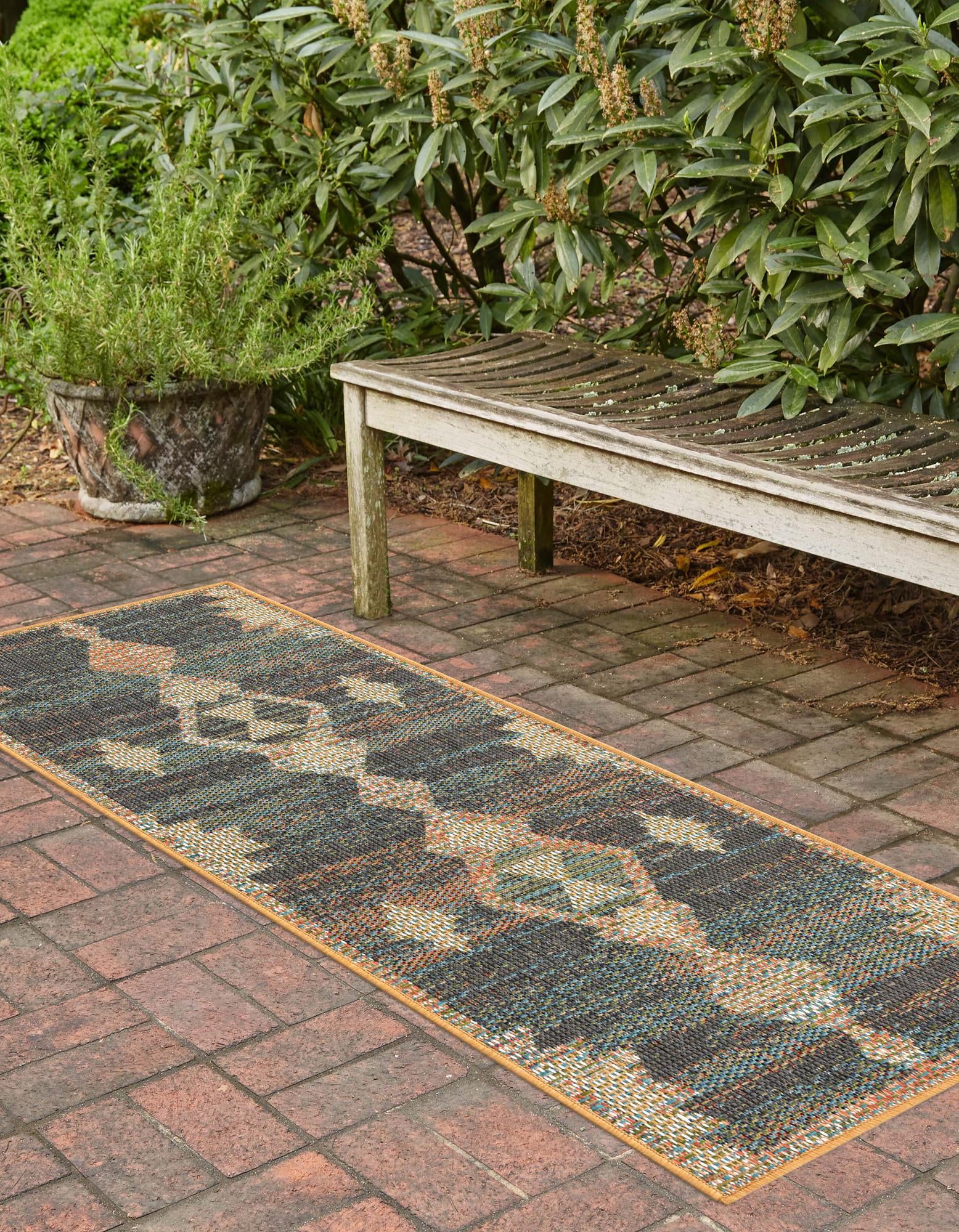 Multicolor 2' x 4' Baja Indoor / Outdoor Runner Rug | Rugs.com