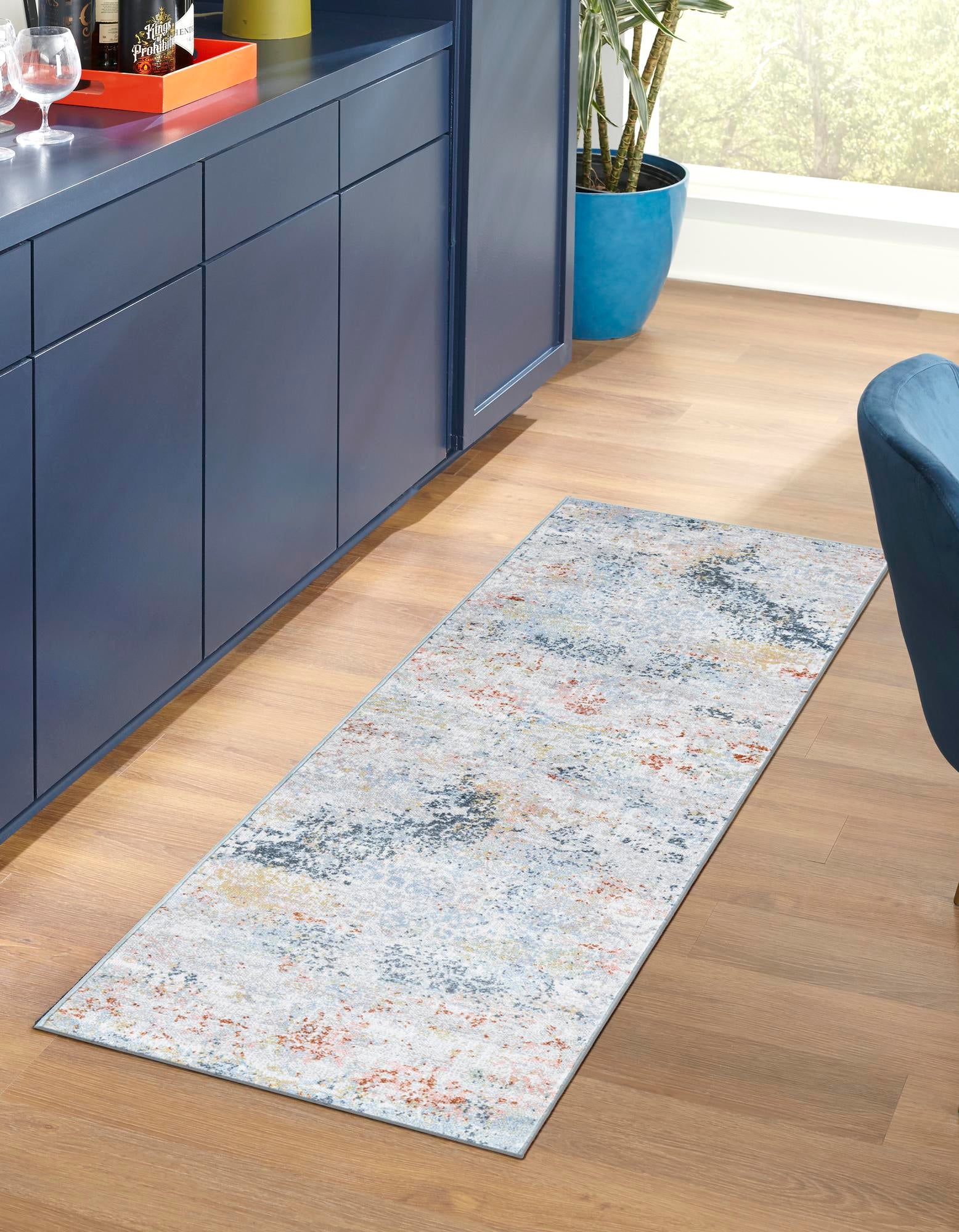Multicolor 2' x 6' Kamala Washable Runner Rug | Rugs.com