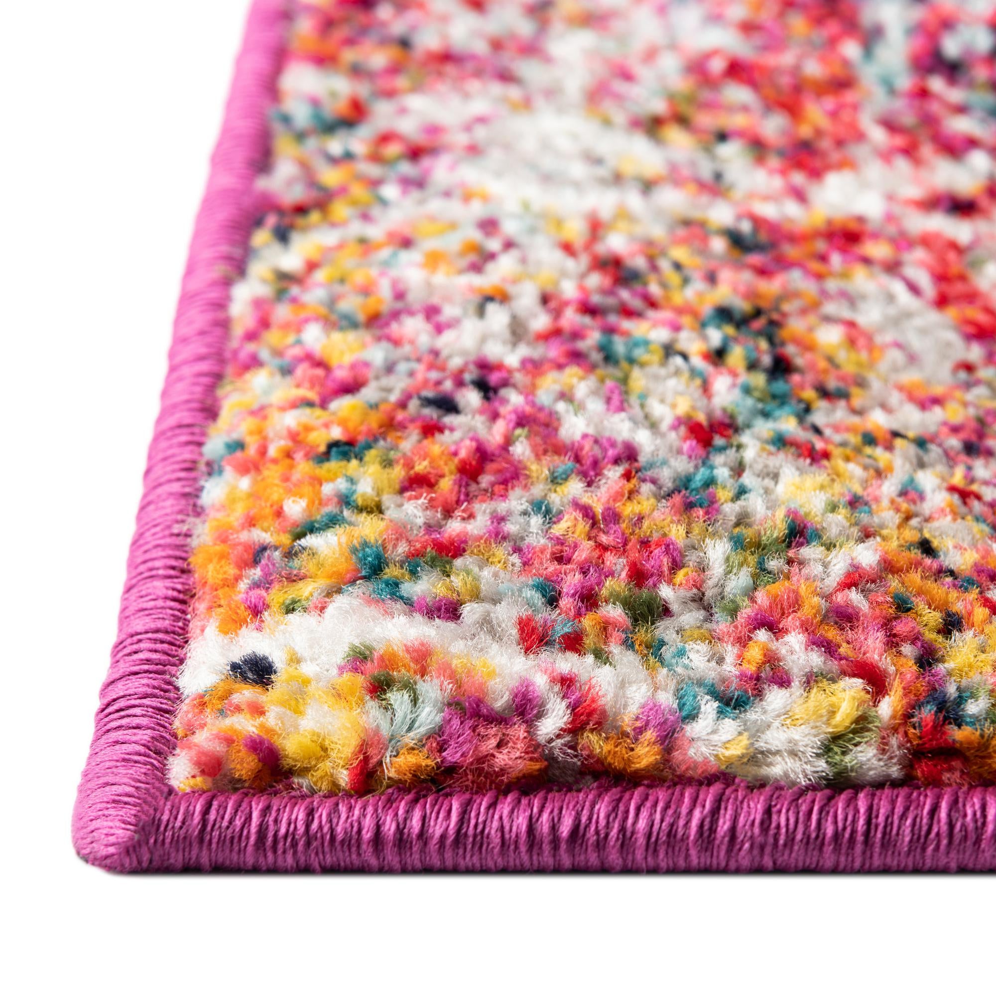 Multicolor 2' x 13' Lattice Frieze Runner Rug | Rugs.com