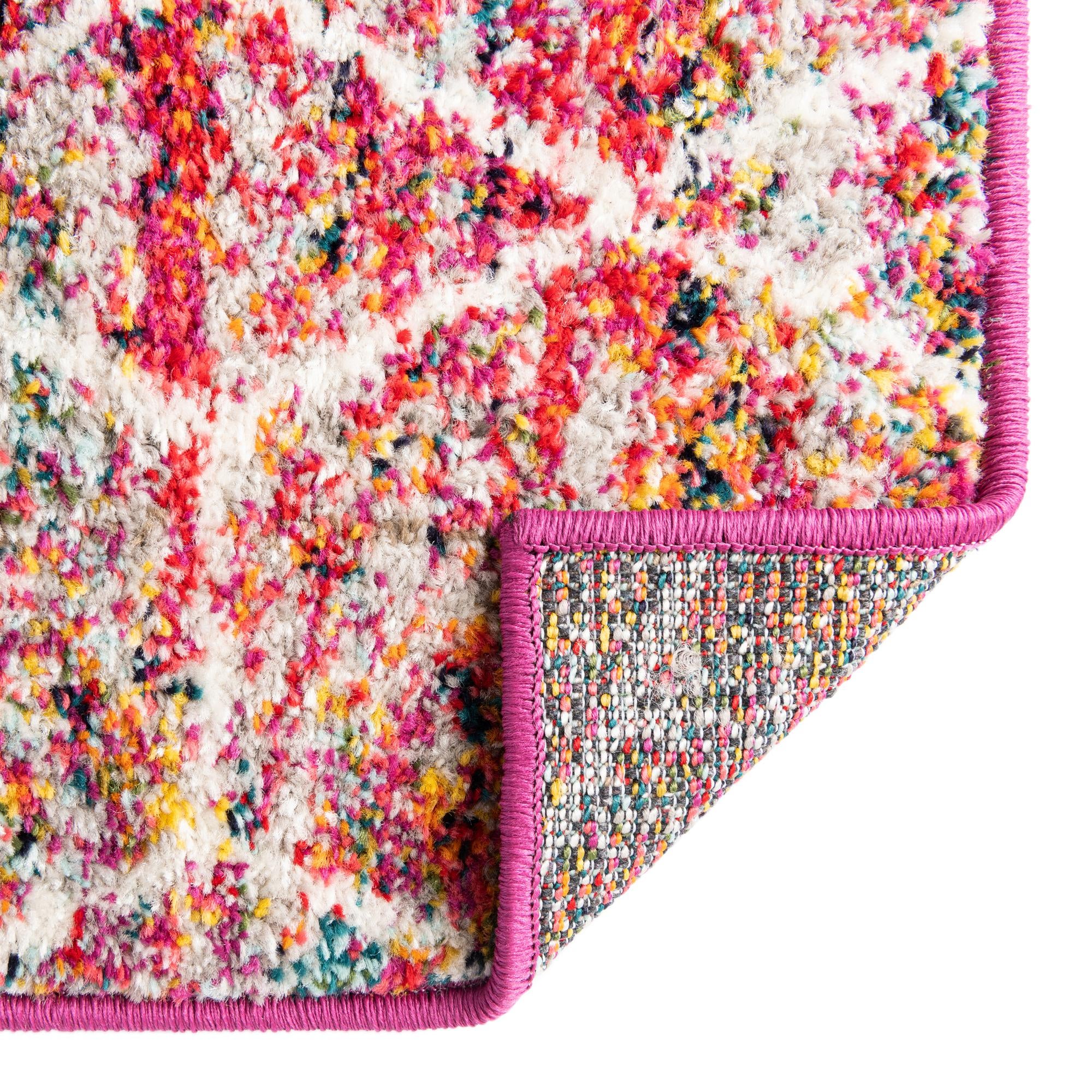 Multicolor 2' x 13' Lattice Frieze Runner Rug | Rugs.com