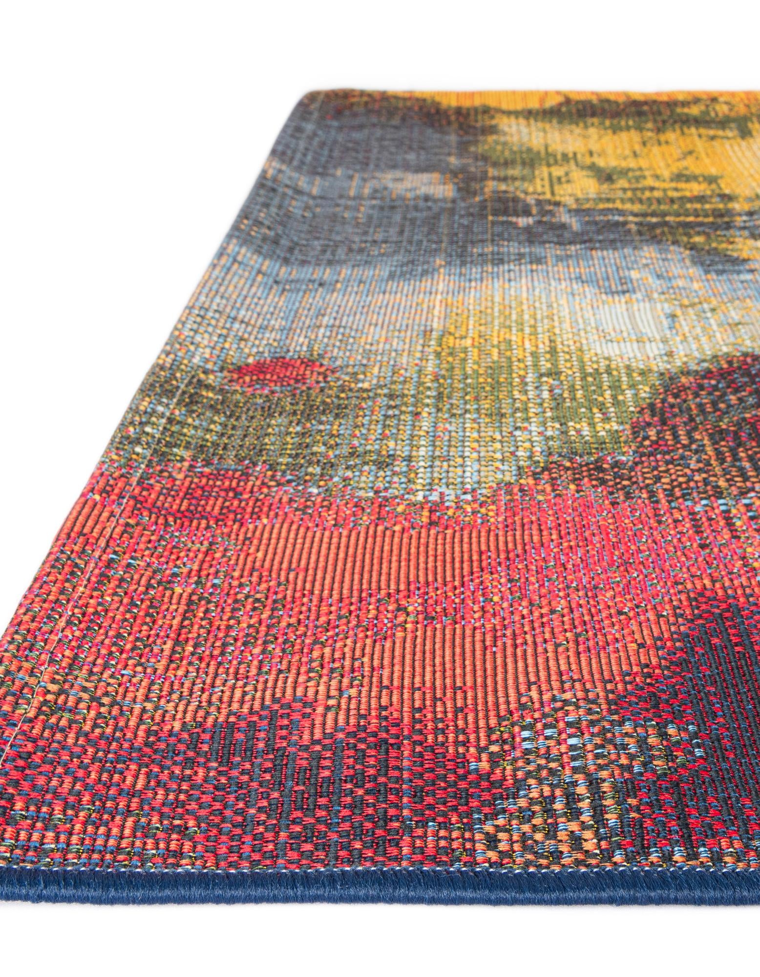 Multicolor 2' x 6' Modern Indoor / Outdoor Runner Rug | Rugs.com