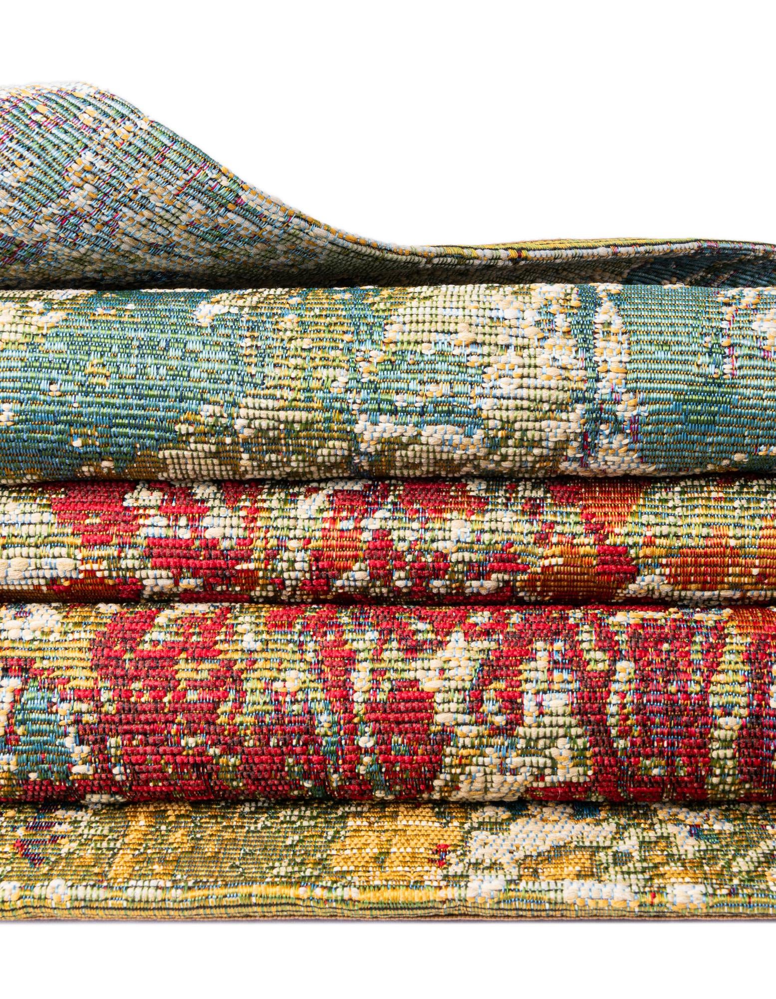 Multicolor 2' x 6' Modern Indoor / Outdoor Runner Rug | Rugs.com