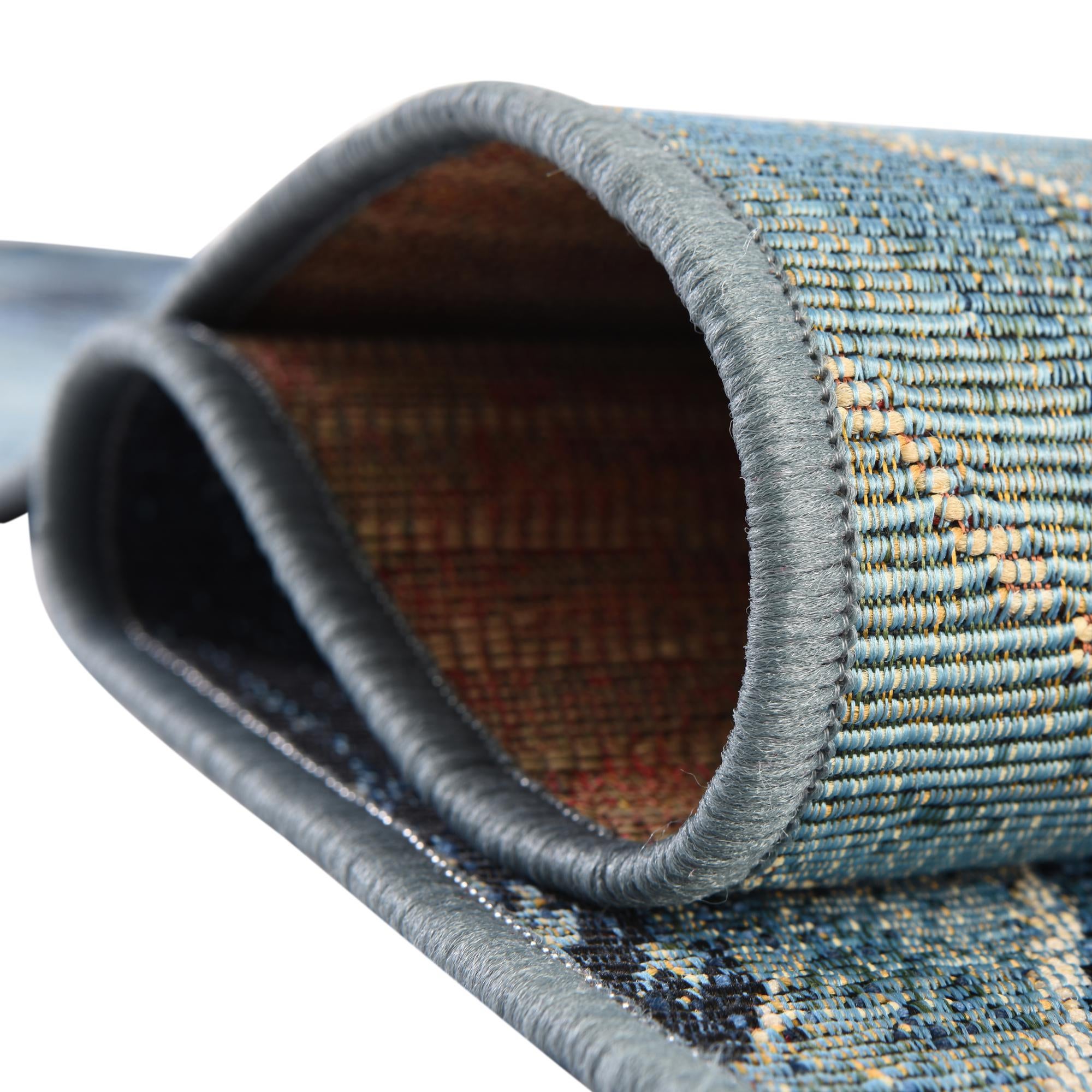 Multicolor 2' x 6' Modern Indoor / Outdoor Runner Rug | Rugs.com