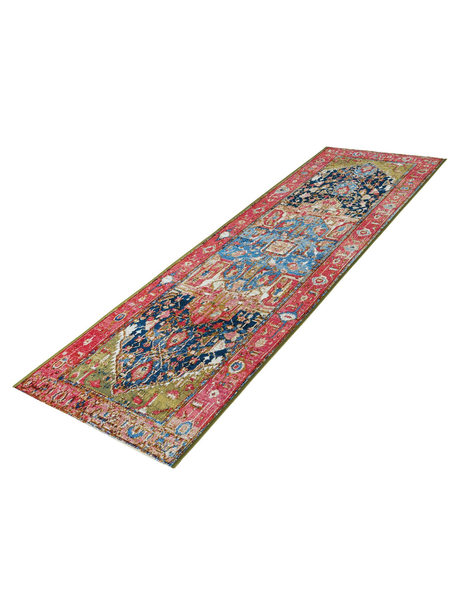 Multicolor 2' x 6' Traditional Indoor / Outdoor Runner Rug | Rugs.com