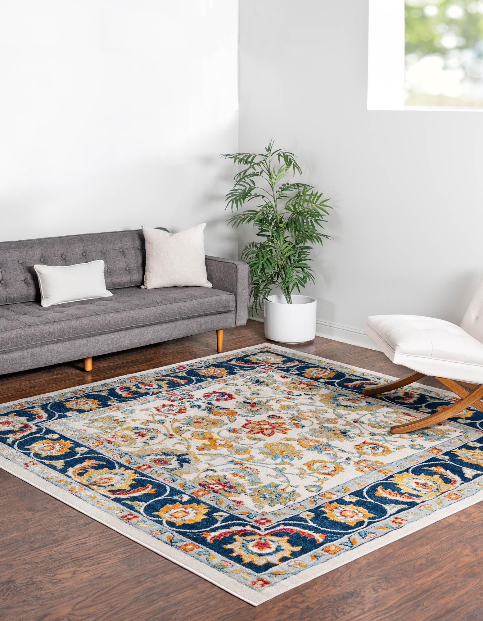 Multicolor 7' 10 x 7' 10 Aurelia Square Rug | Rugs.com