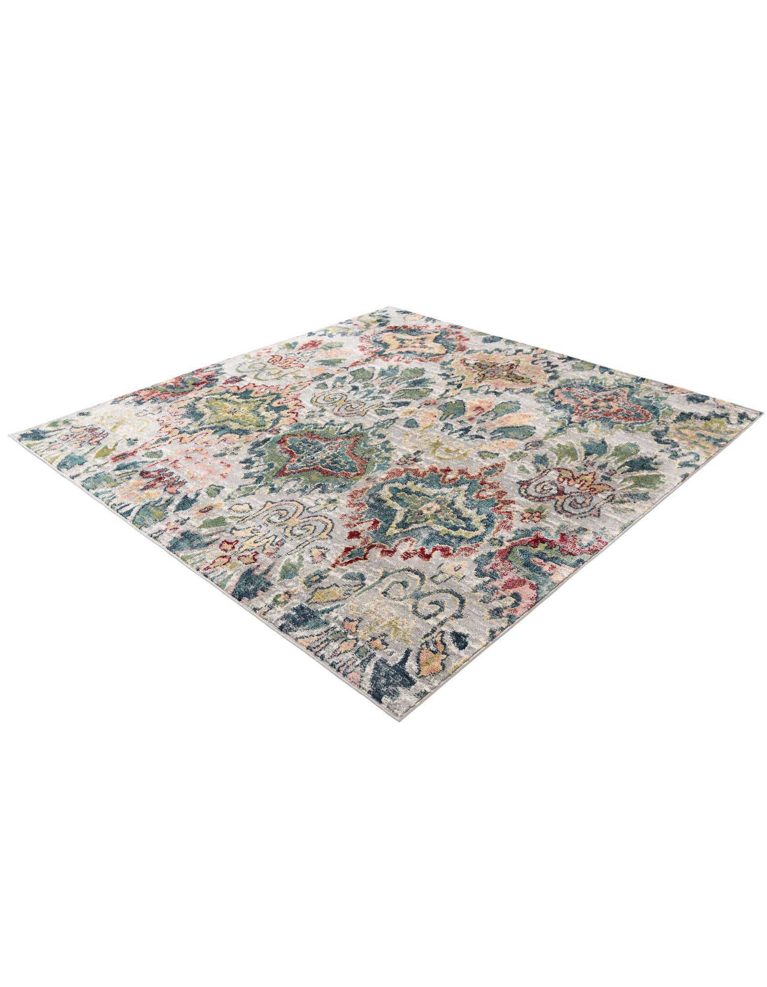 Multicolor 8' x 8' Charleston Square Rug | Rugs.com