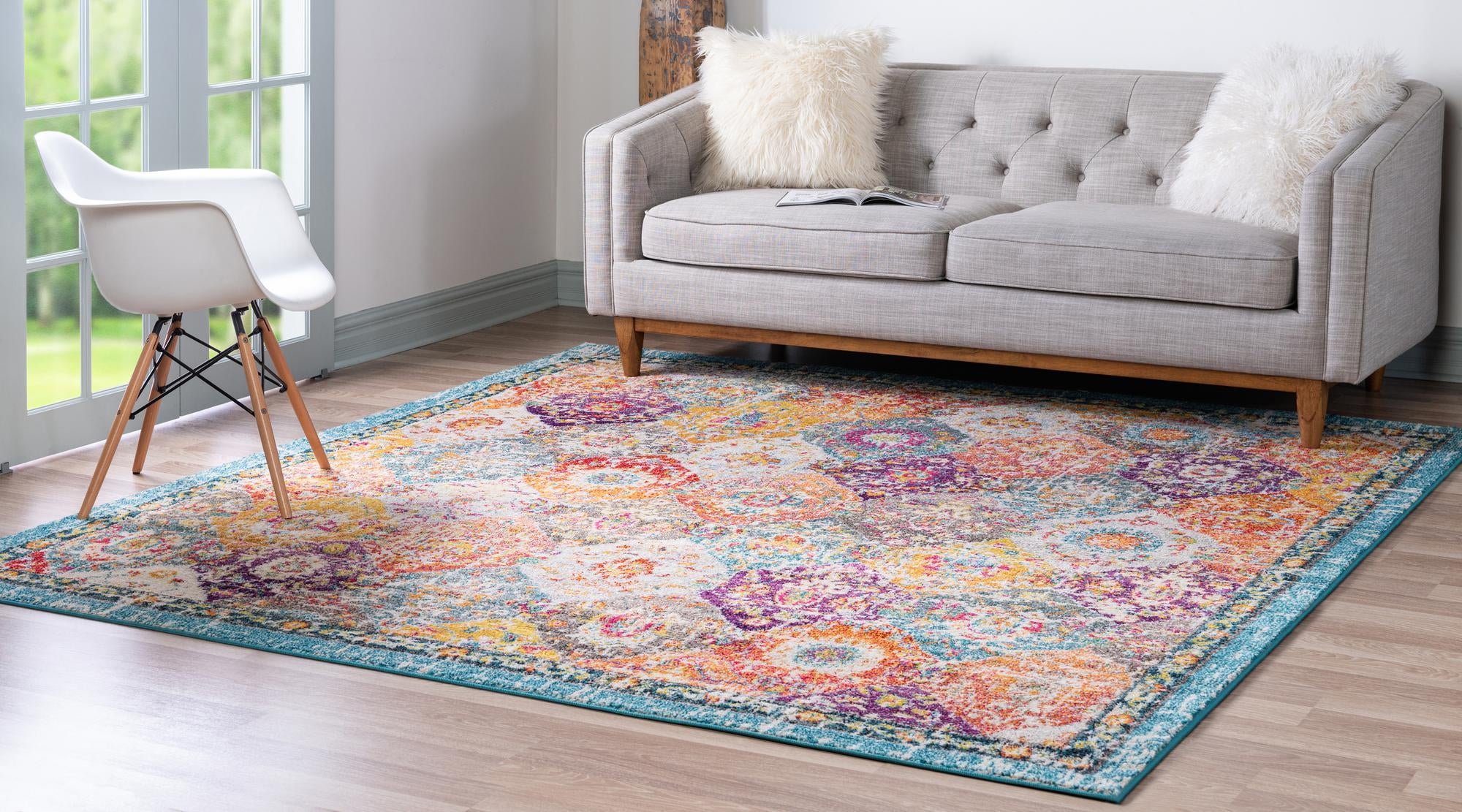 Multicolor 10' x 10' Madeline Square Rug | Rugs.com