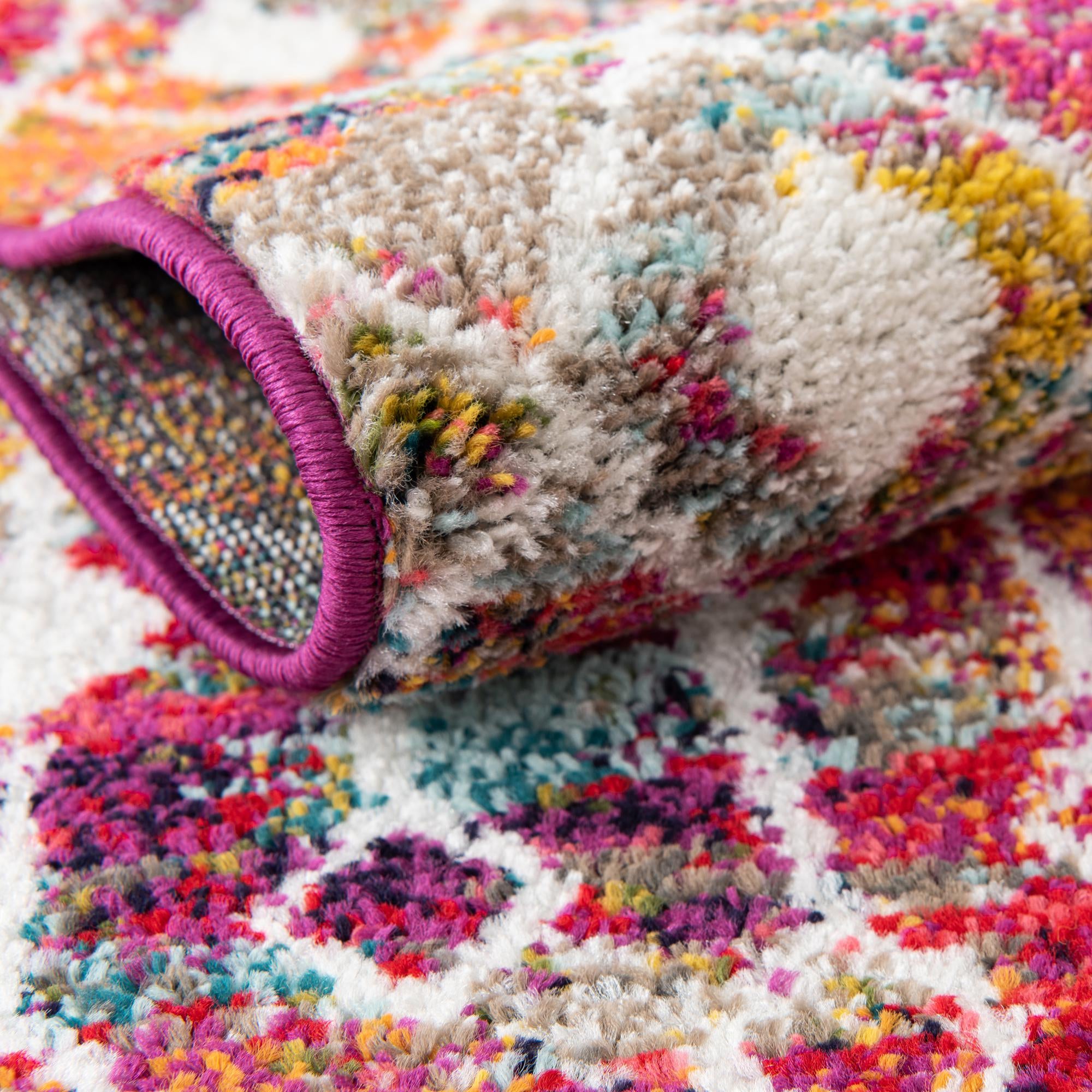 Multicolor 10' x 10' Moroccan Trellis Square Rug | Rugs.com