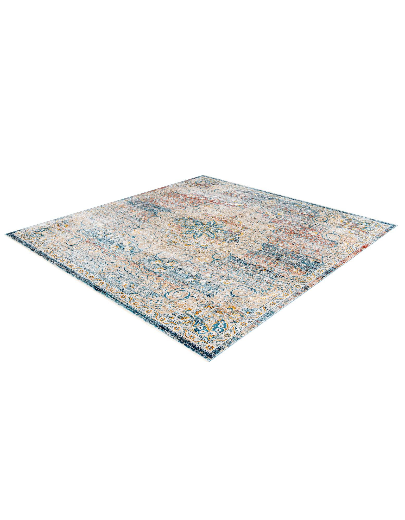 Multicolor 8' x 8' Newport Square Rug | Rugs.com