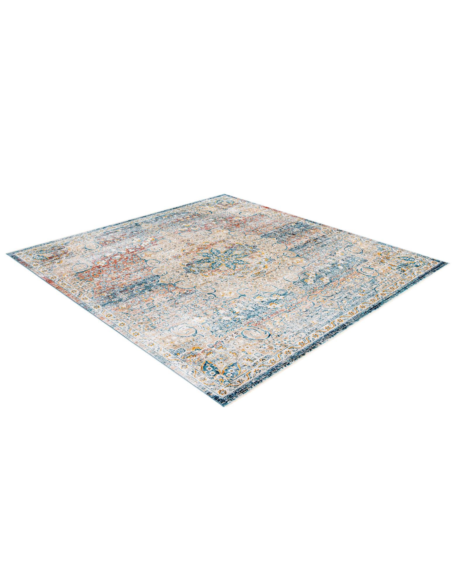 Multicolor 8' x 8' Newport Square Rug | Rugs.com