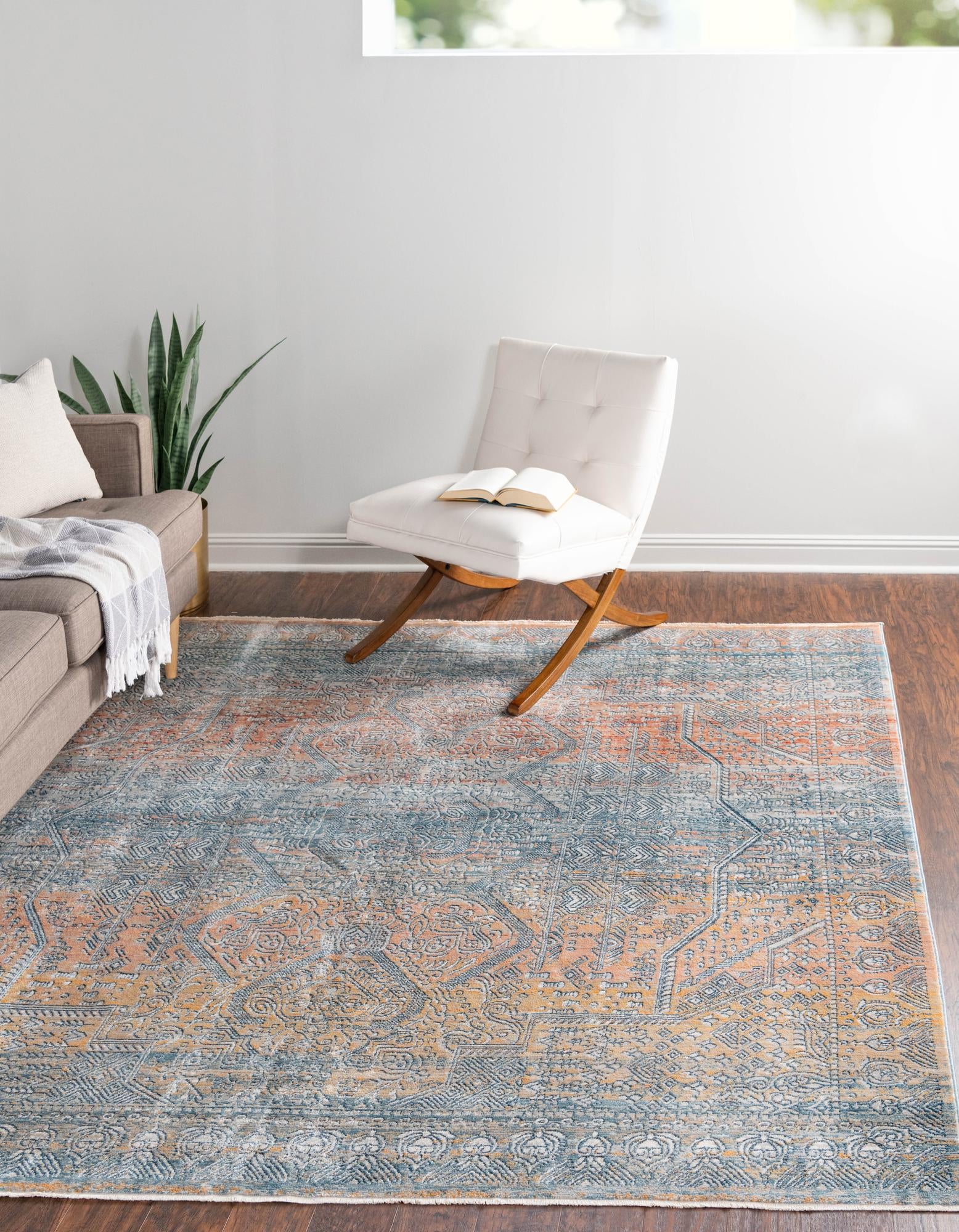 Multicolor 8' x 8' Newport Square Rug | Rugs.com