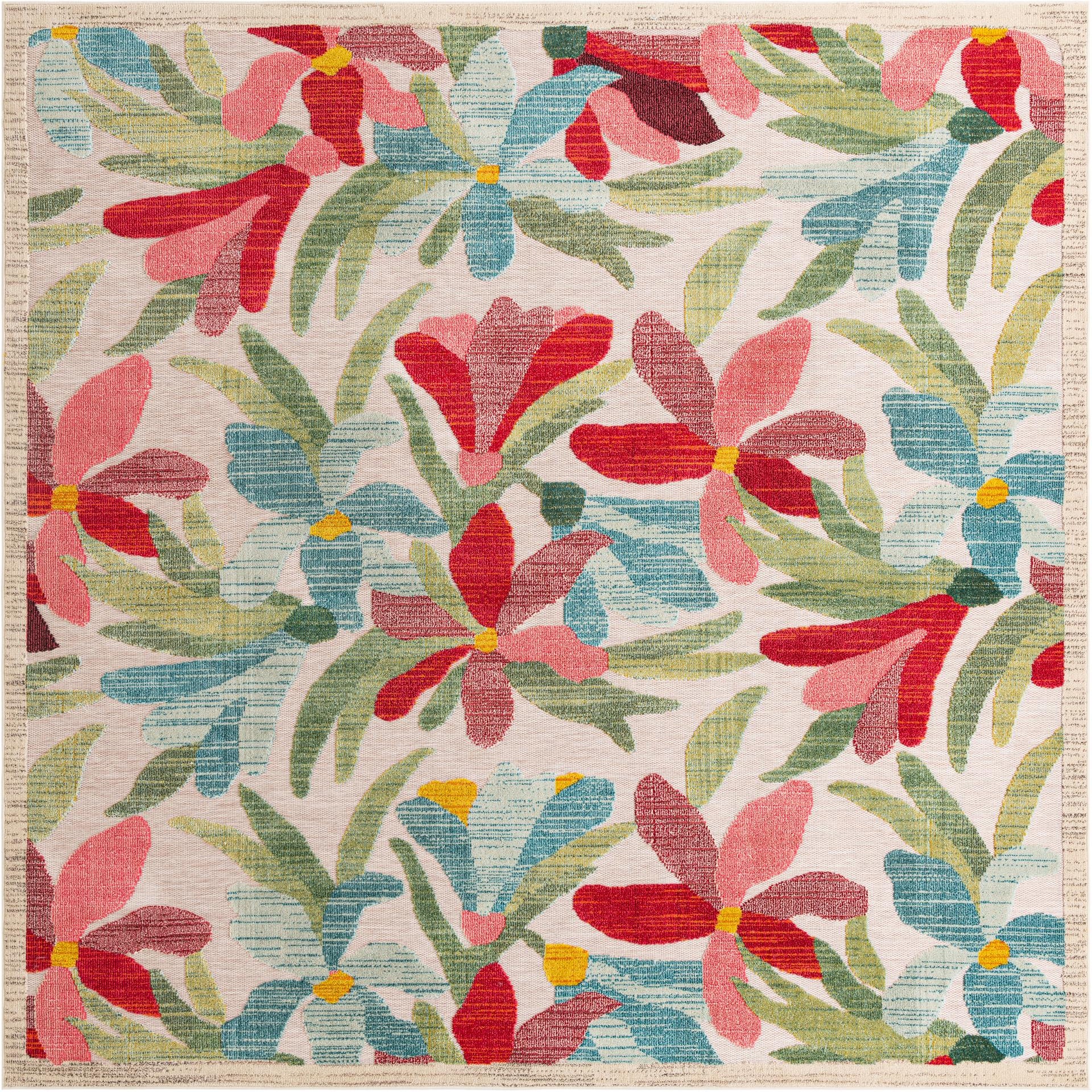 Multicolor 10' x 10' Casablanca Outdoor Square Rug | Rugs.com