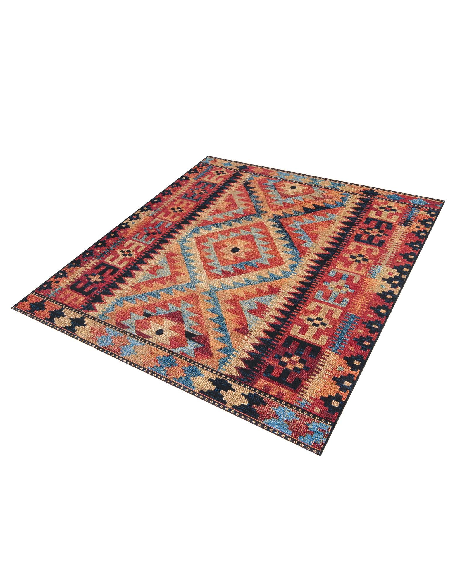 Multicolor 6' x 6' Tribal Indoor / Outdoor Square Rug | Rugs.com