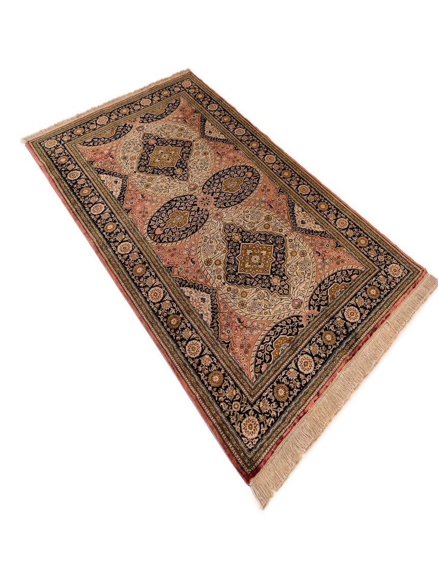 Multicolorcolor 4' 7 x 6' 11 Hand Knotted Ghom Silk Persian Rug | Rugs.com