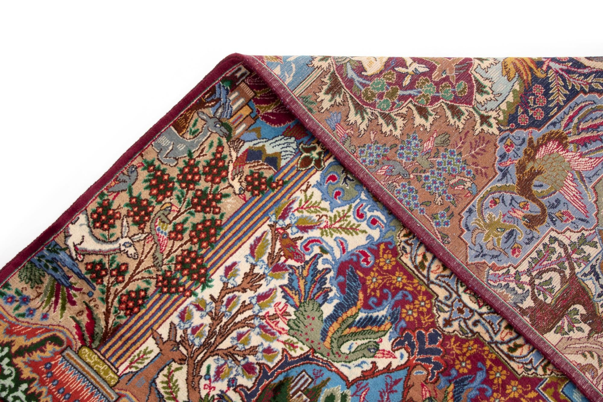 Multicolorcolor 9' 7 x 12' 5 Hand Knotted Kashmar Persian Wool Rug ...