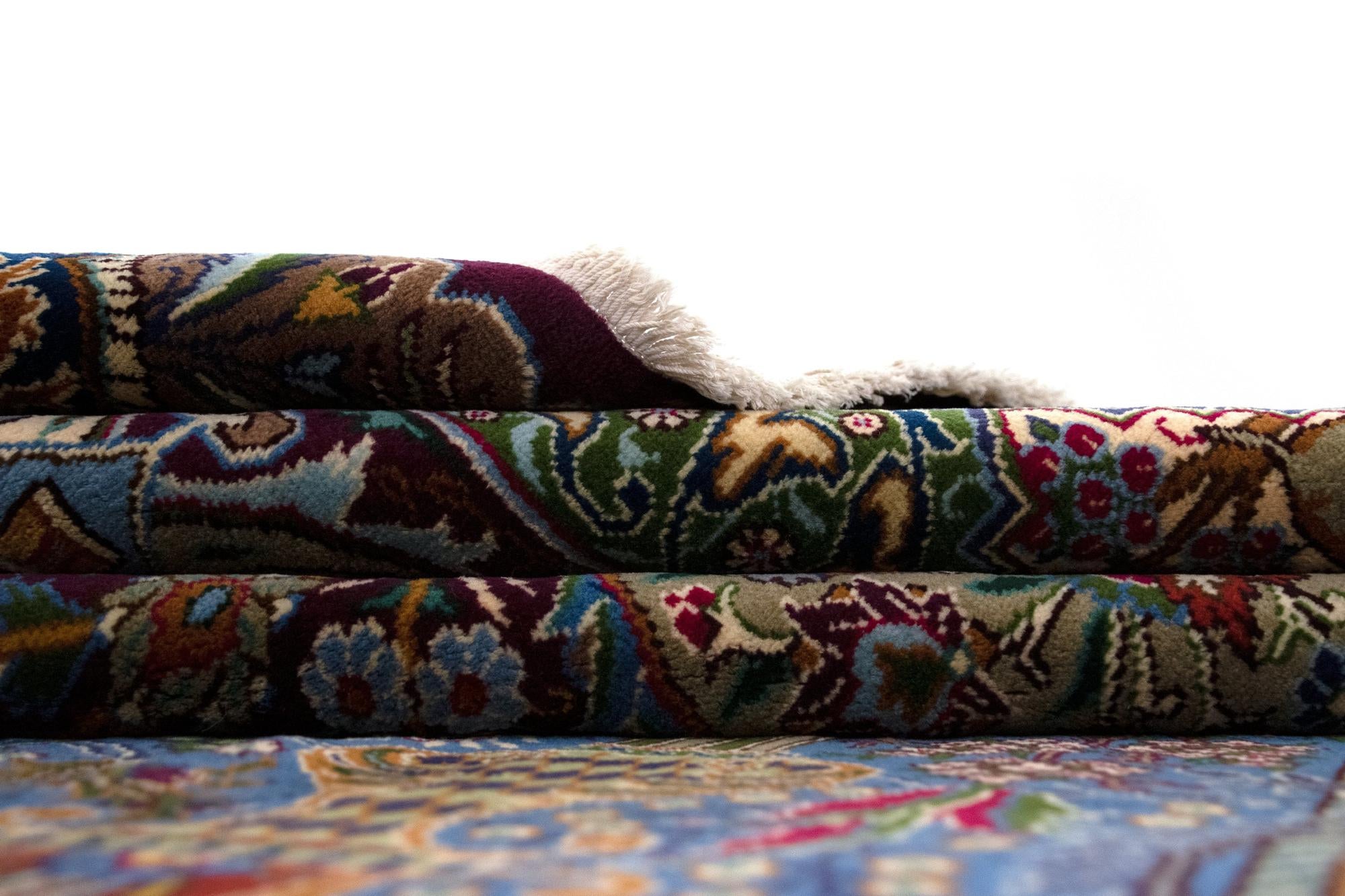 Multicolorcolor 6' 8 x 10' 1 Hand Knotted Kashmar Persian Wool Rug ...