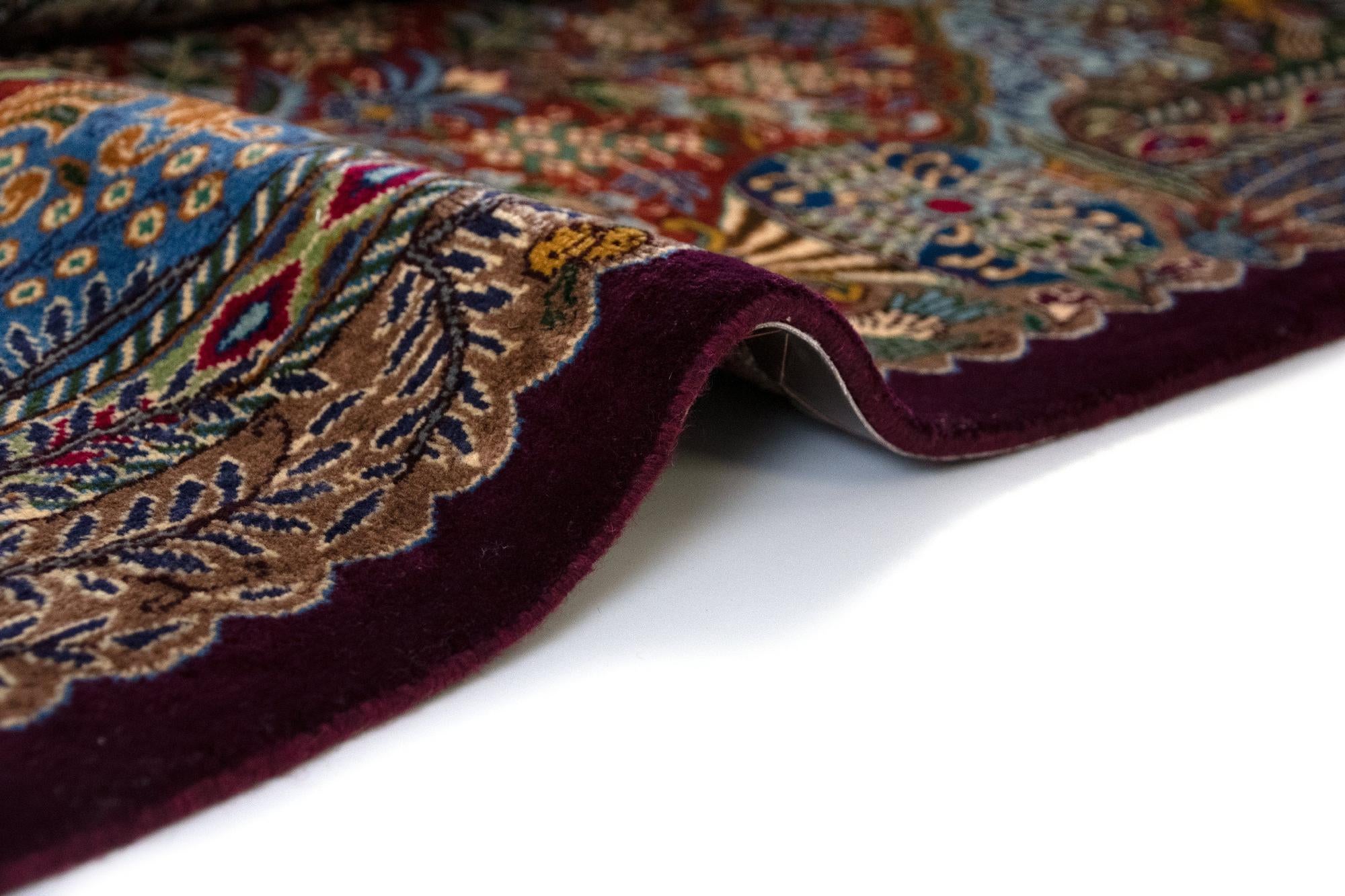 Multicolorcolor 6' 8 x 10' 1 Hand Knotted Kashmar Persian Wool Rug ...