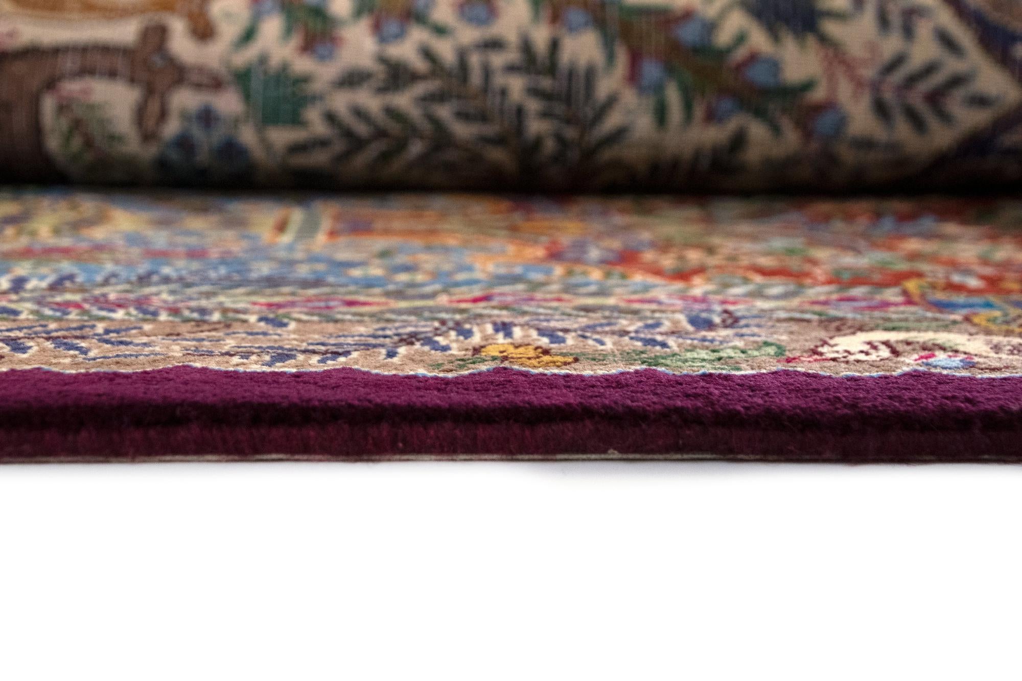 Multicolorcolor 6' 8 x 10' 1 Hand Knotted Kashmar Persian Wool Rug ...