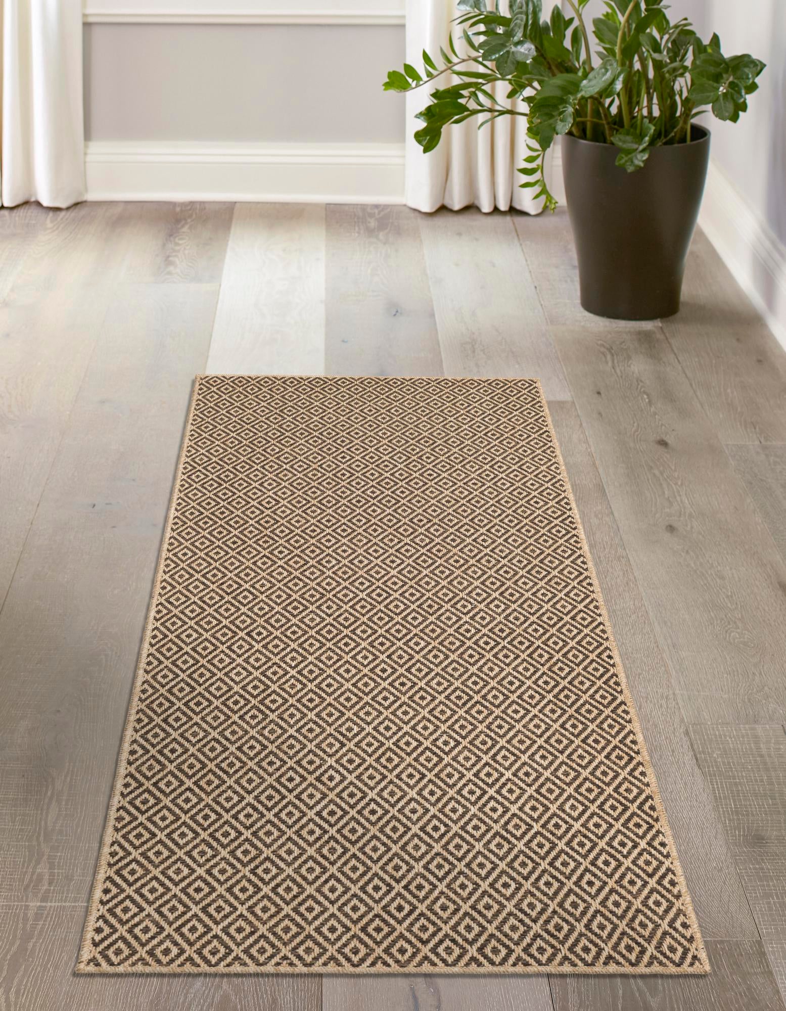 Natural and Brown 2' 9 x 8' Dunes Runner Rug | Rugs.com