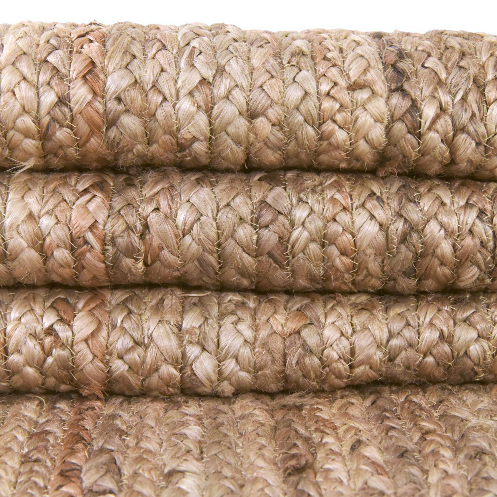 Natural 3' 3 x 5' 1 Hand Braided Jute Oval Rug | Rugs.com