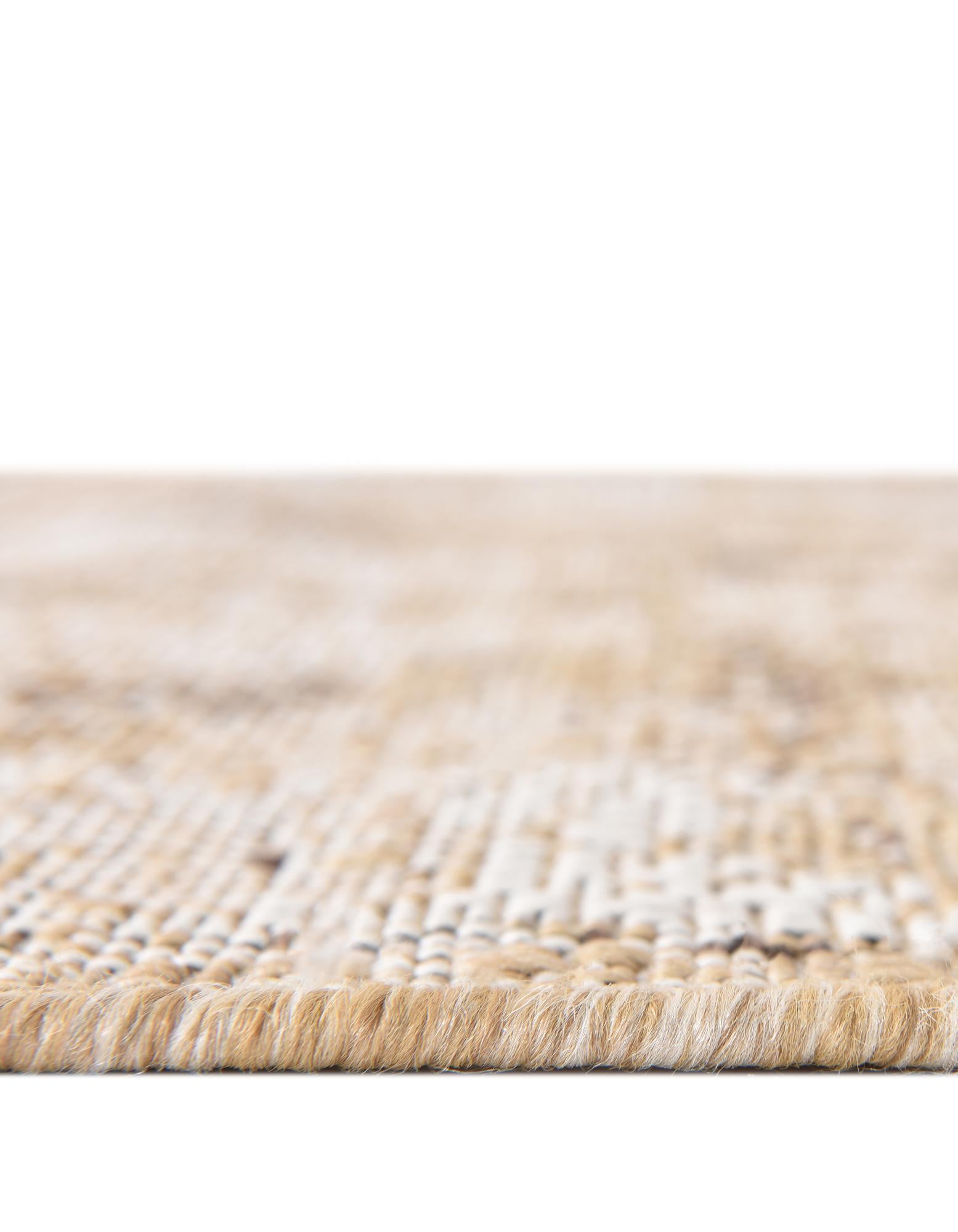 Natural 7' 10 x 10' Traditional Indoor / Outdoor Oval Rug | Rugs.com