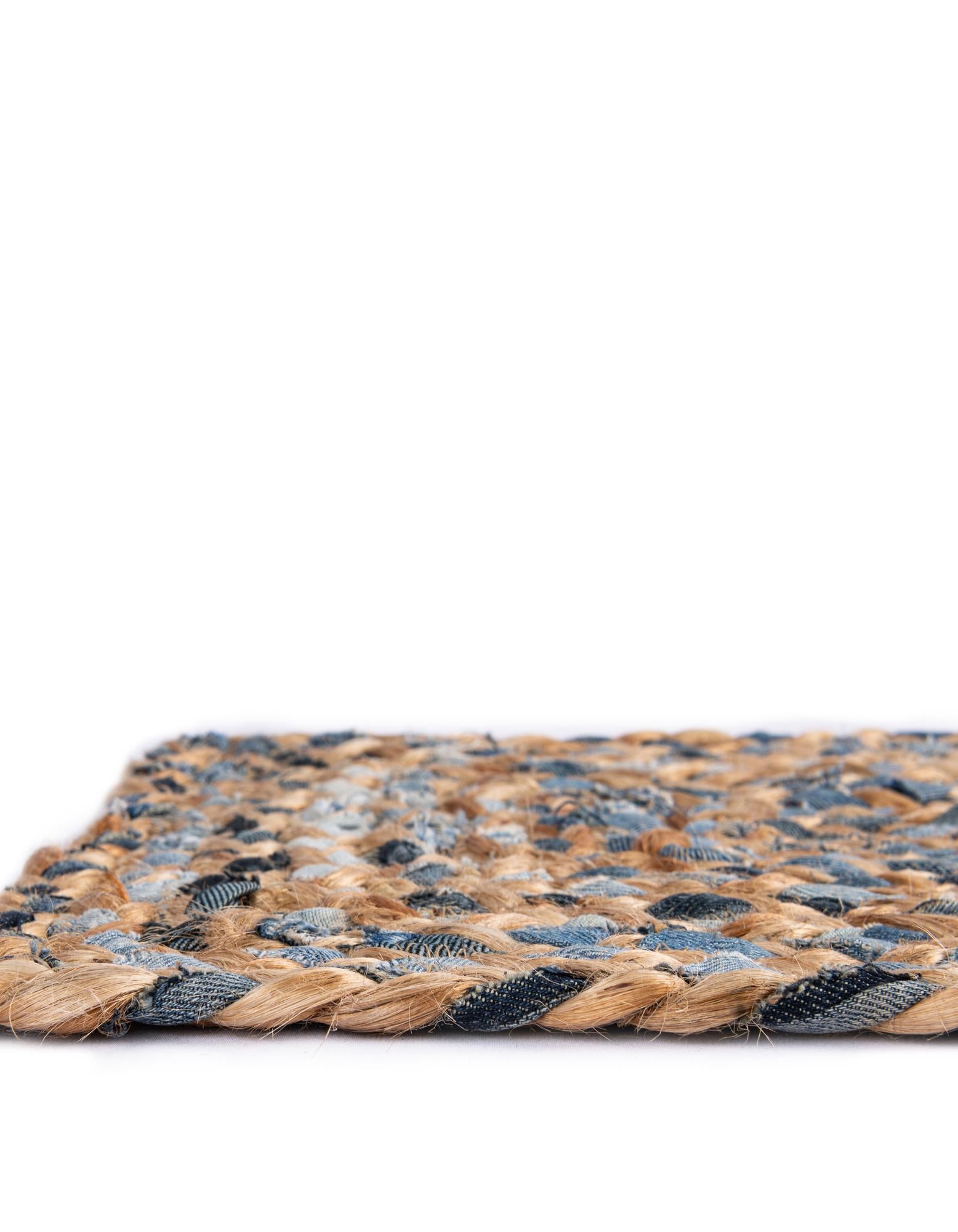 Natural 5' 1 x 8' Hand Braided Chindi Rug | Rugs.com