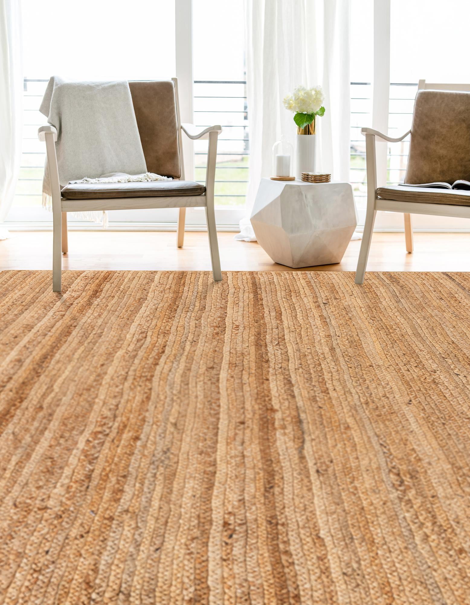 Natural 7' 10 x 10' Hand Braided Jute Luxe Rug | Rugs.com