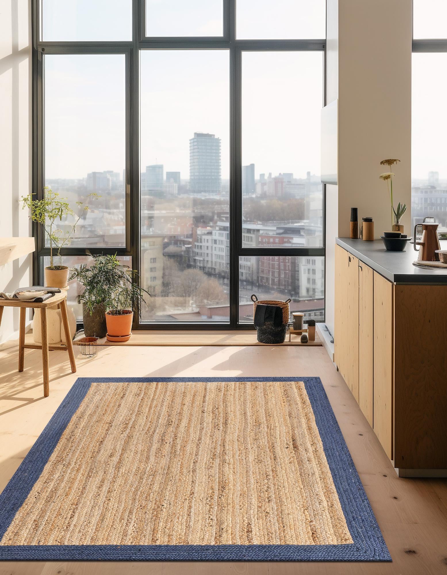 Natural 6' 1 x 9' Hand Braided Jute Rug | Rugs.com