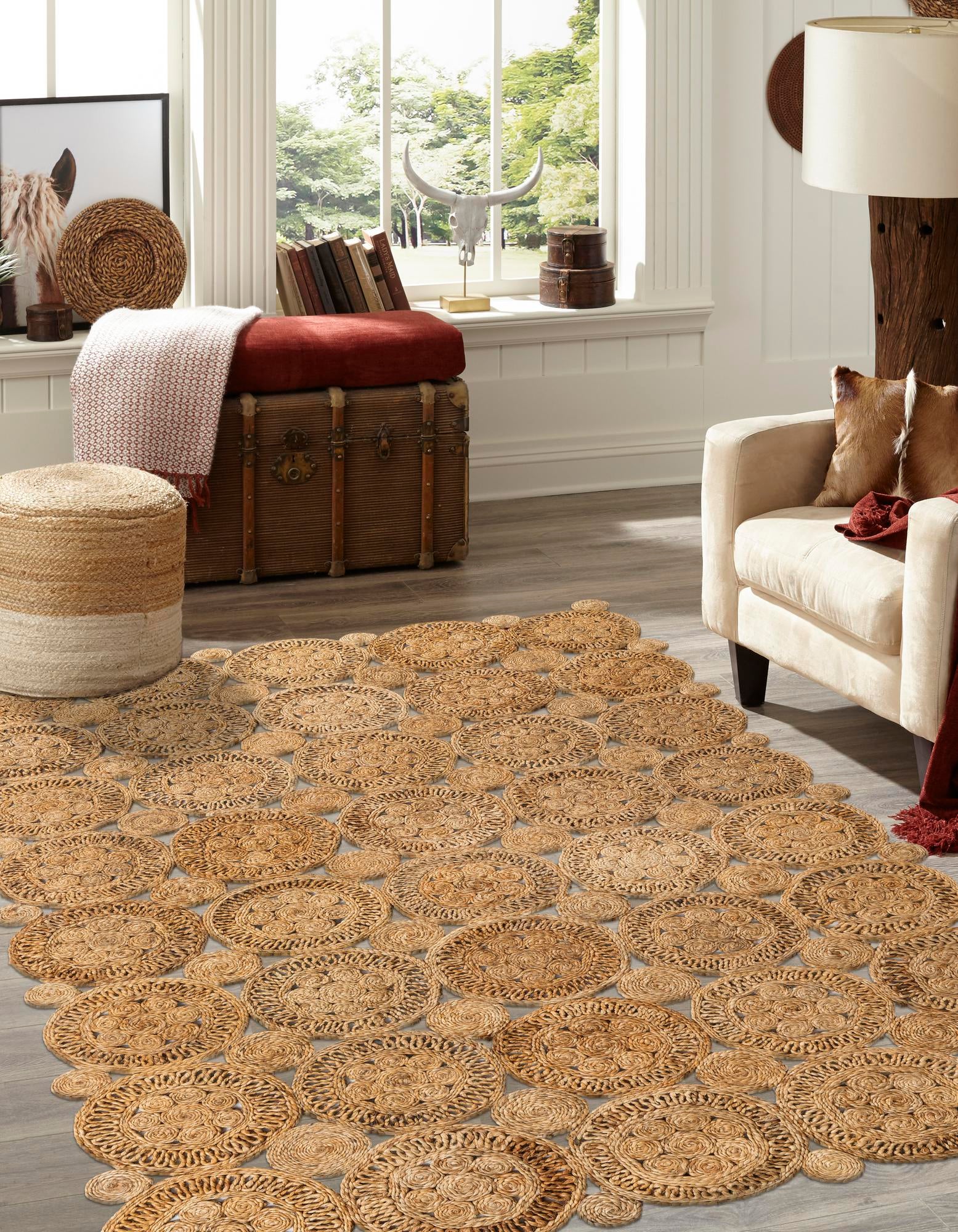 Natural 10' x 14' 1 Hand Braided Jute Rug | Rugs.com