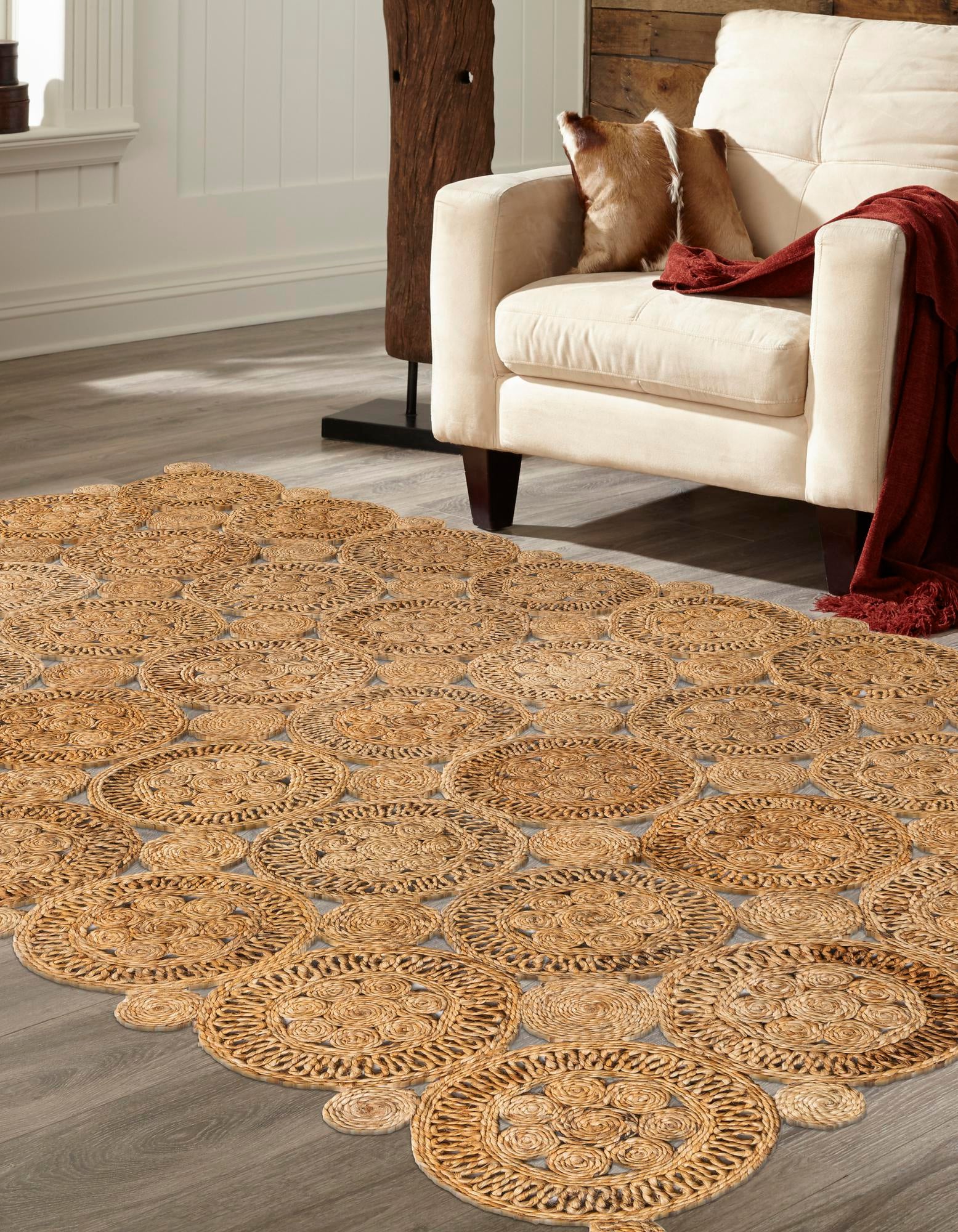 Natural 10' x 14' 1 Hand Braided Jute Rug | Rugs.com