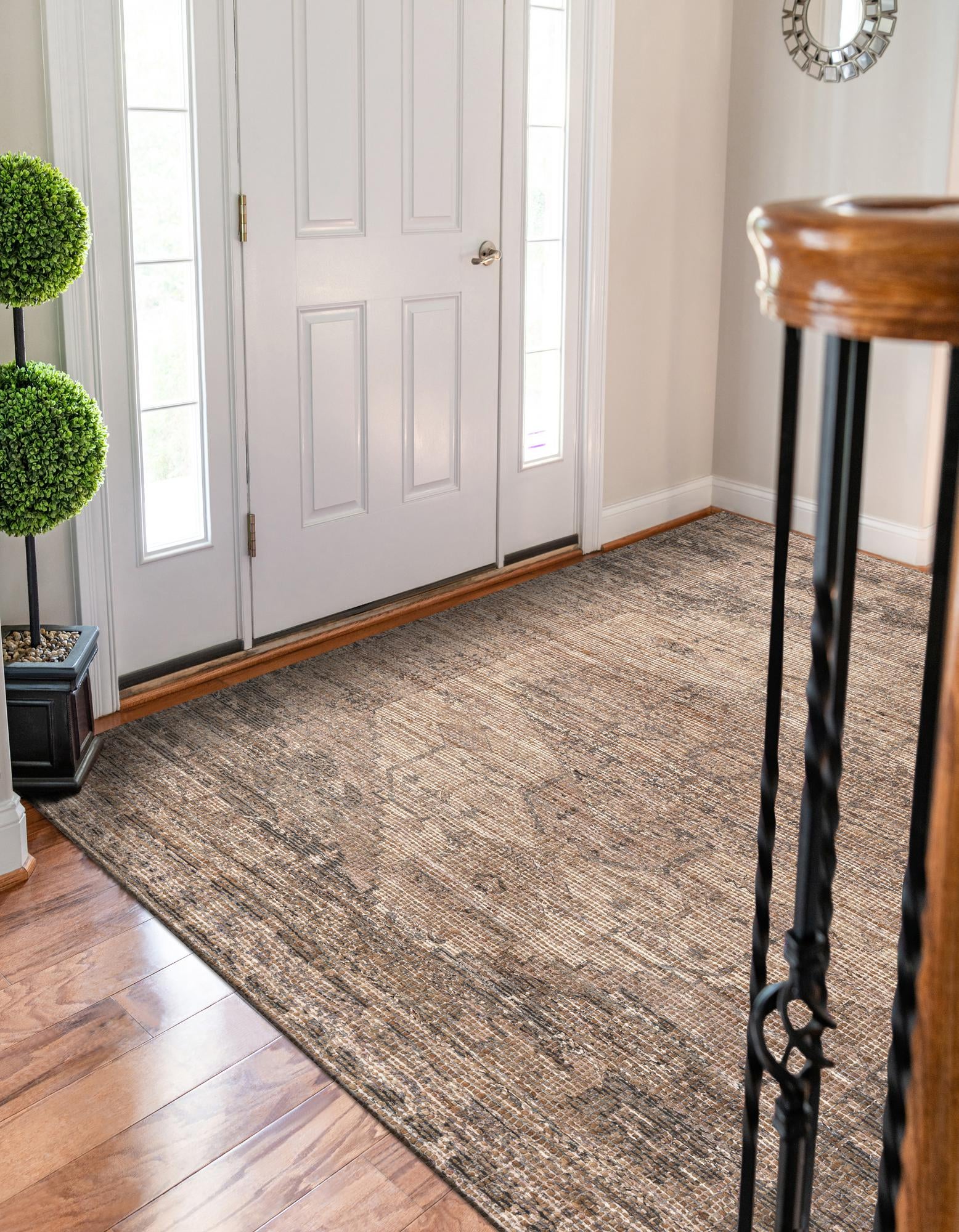 Natural 7' 10 x 10' Hand Woven Chenille Jute Rug | Rugs.com